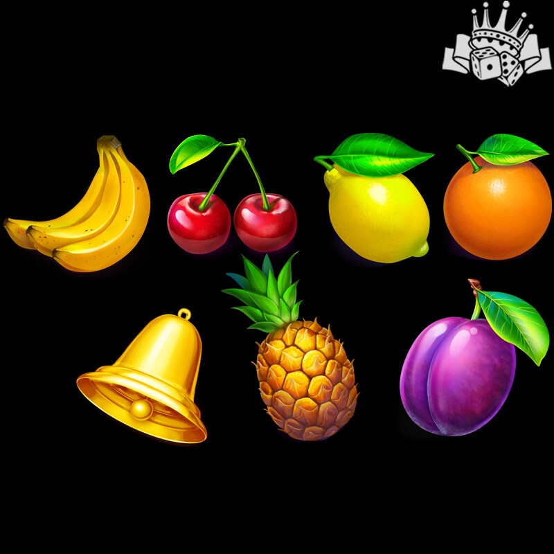 ArtStation - Fruit symbols for the online slot game 🍌🍒🍋🍊🍍🍉
