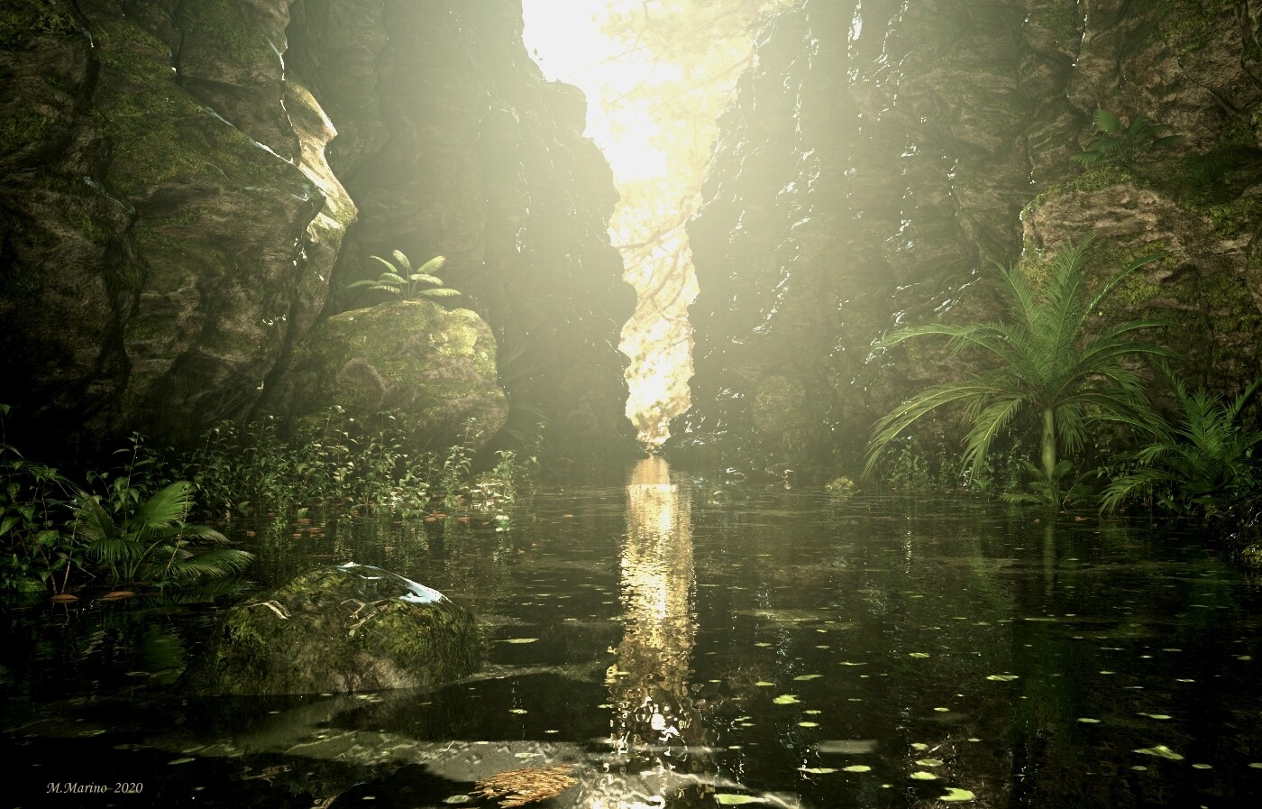 ArtStation - Ravine - small light test in the DAZ Studio, Marion Marino