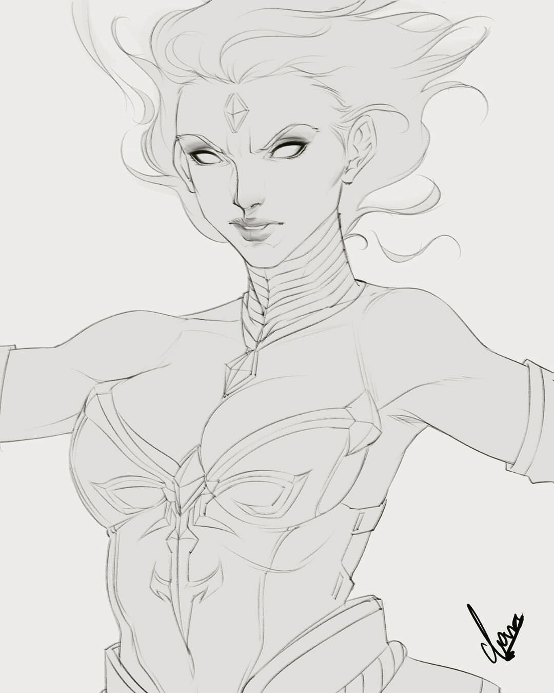 ArtStation - Lina Fanart Sketch