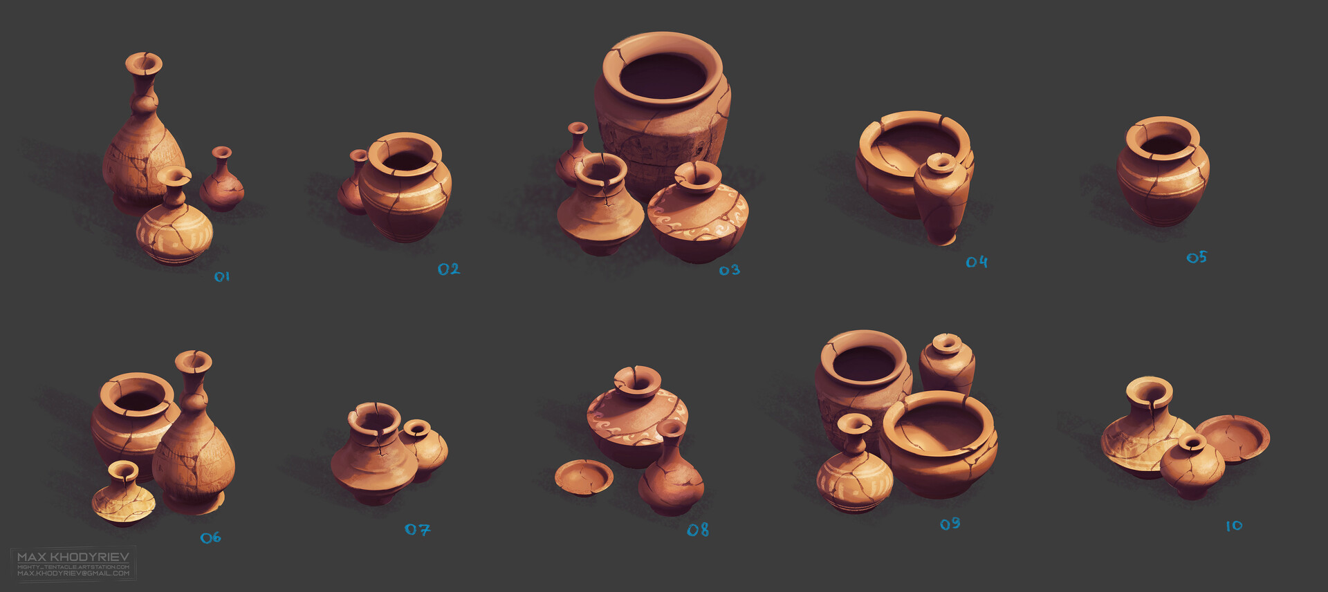 ArtStation - Props design for Pillars of Souls project