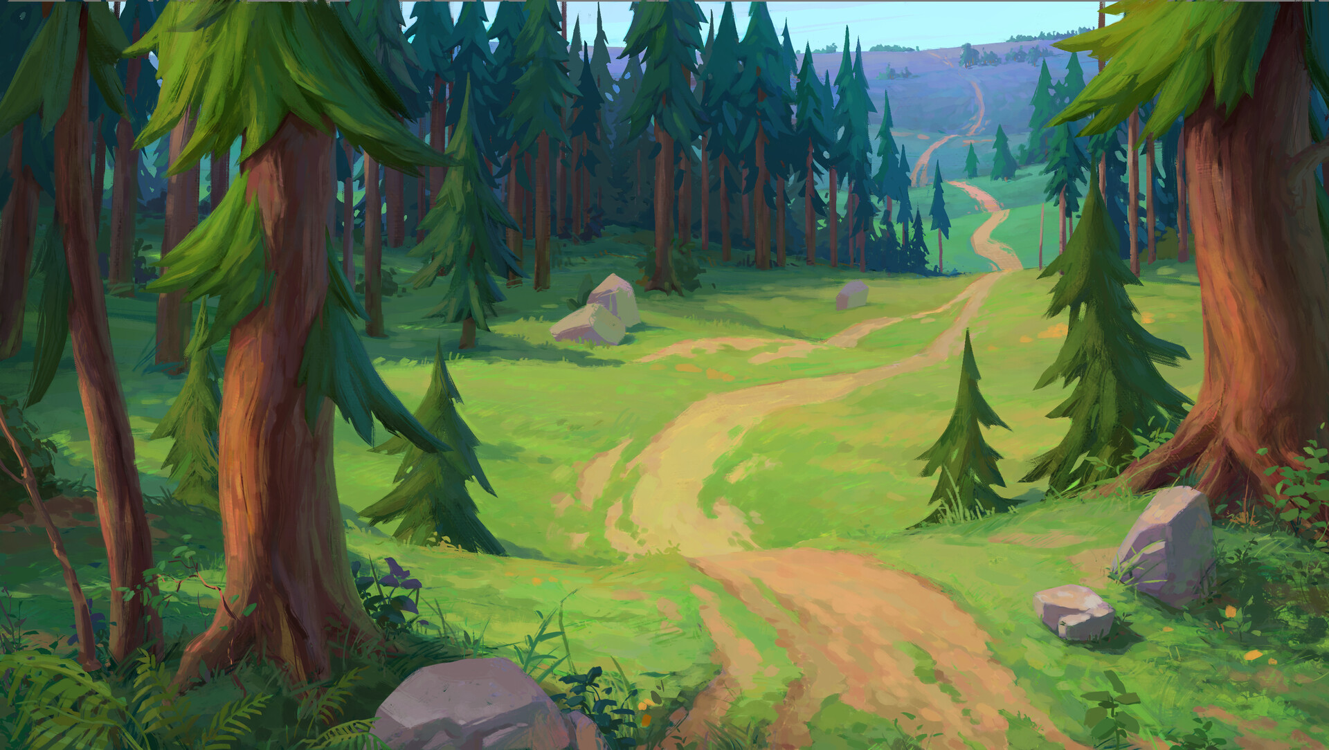 ArtStation - Pine forest