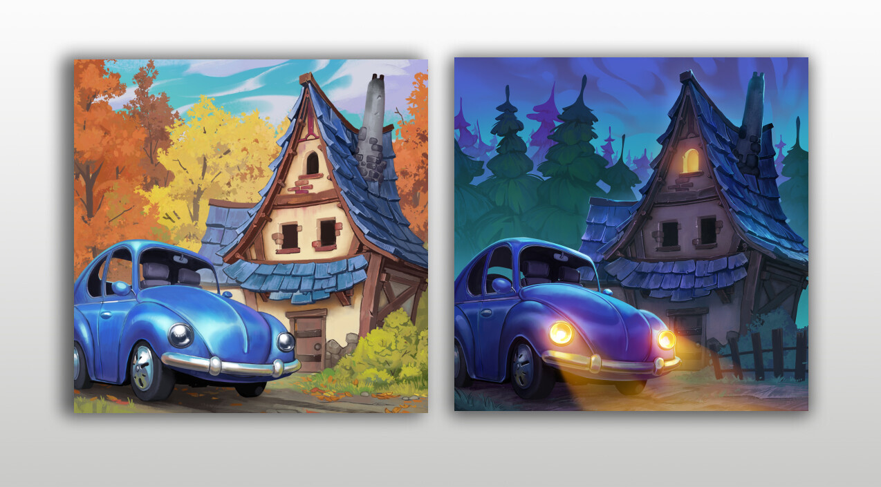 ArtStation - Blue car 2020