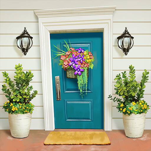 ArtStation - Door with flowers