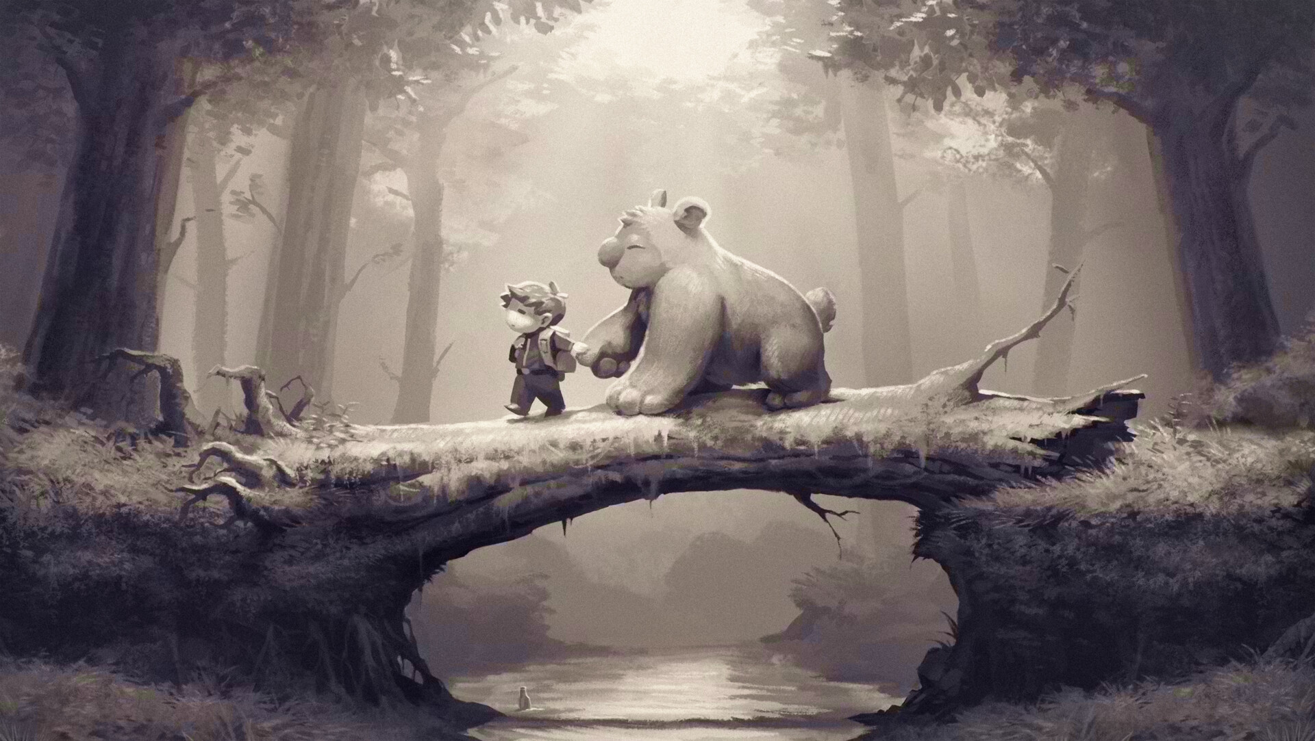 ArtStation - A boy and his bear