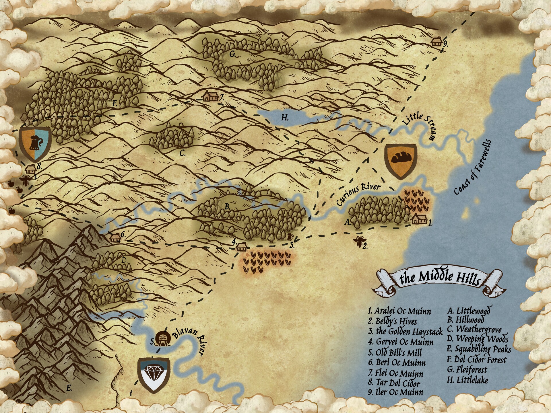 ArtStation - Map of the Middle Hills