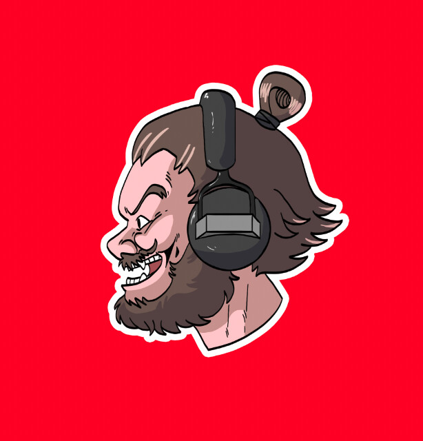 Emil Olai - Cartoon Self-portrait