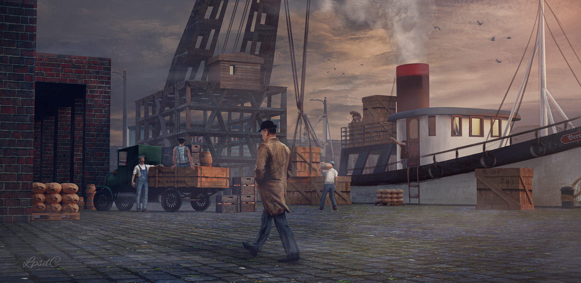 ArtStation - Rendezvous on the Docks