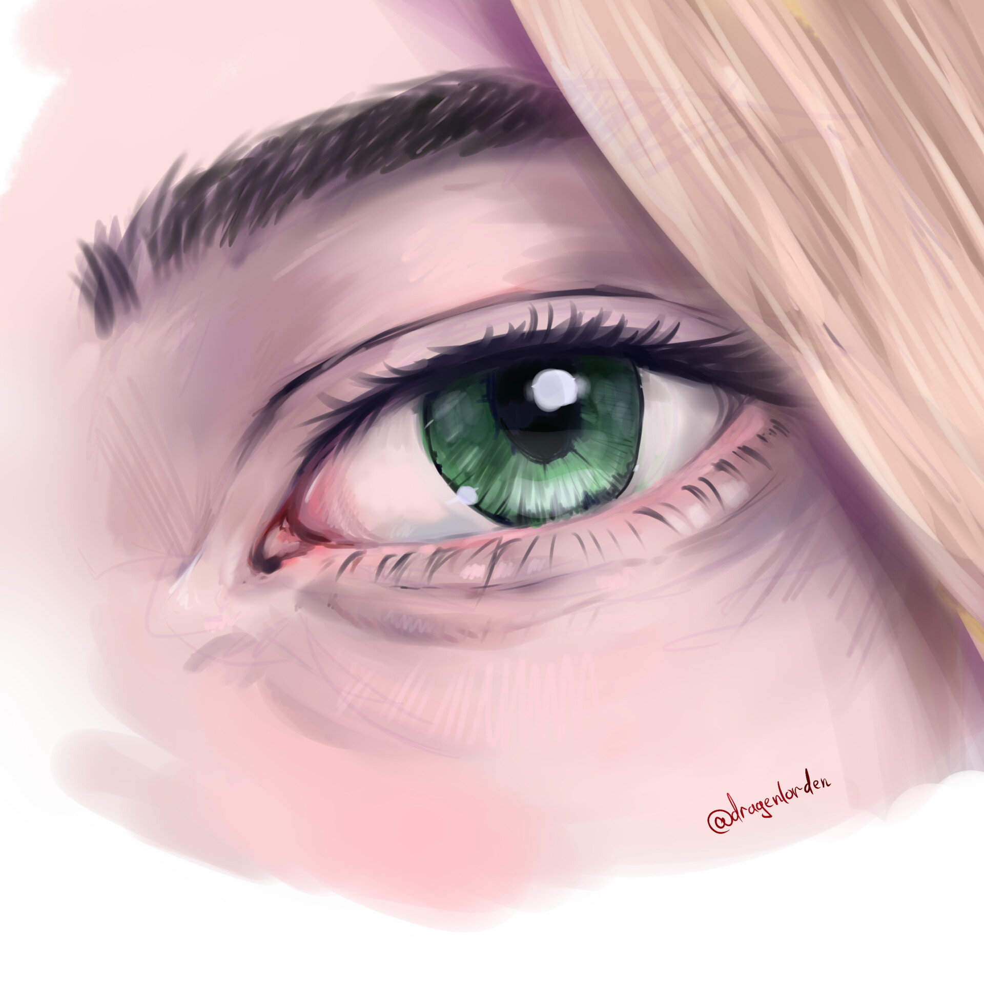 ArtStation - girl's eye sketch