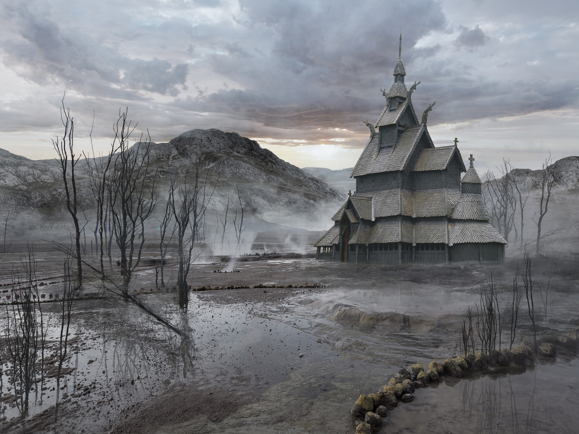 ArtStation - Viking Stave Church