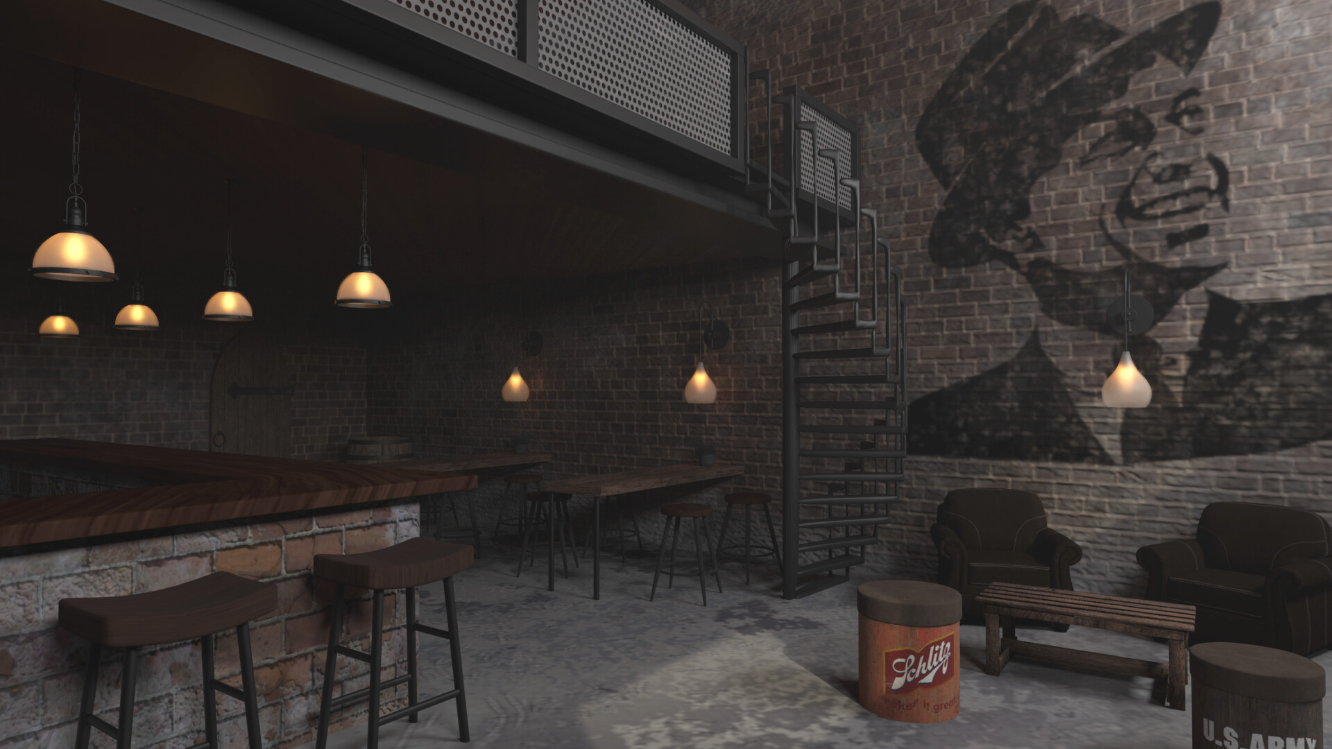 ArtStation - JAZZY BAR ENVIRONMENT
