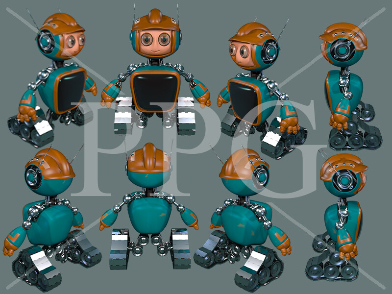 ArtStation - 3d model bot characters