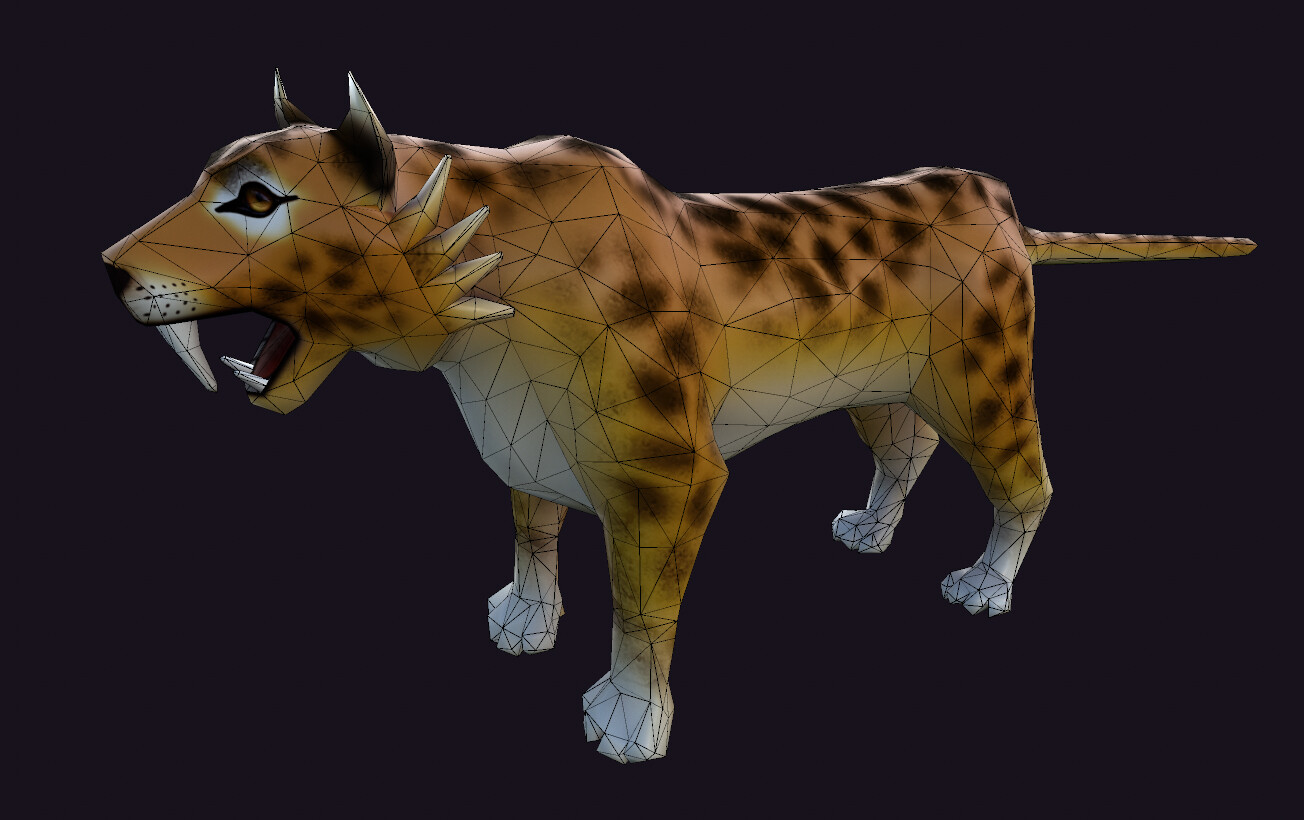 ArtStation - Sabre Toothed Cat