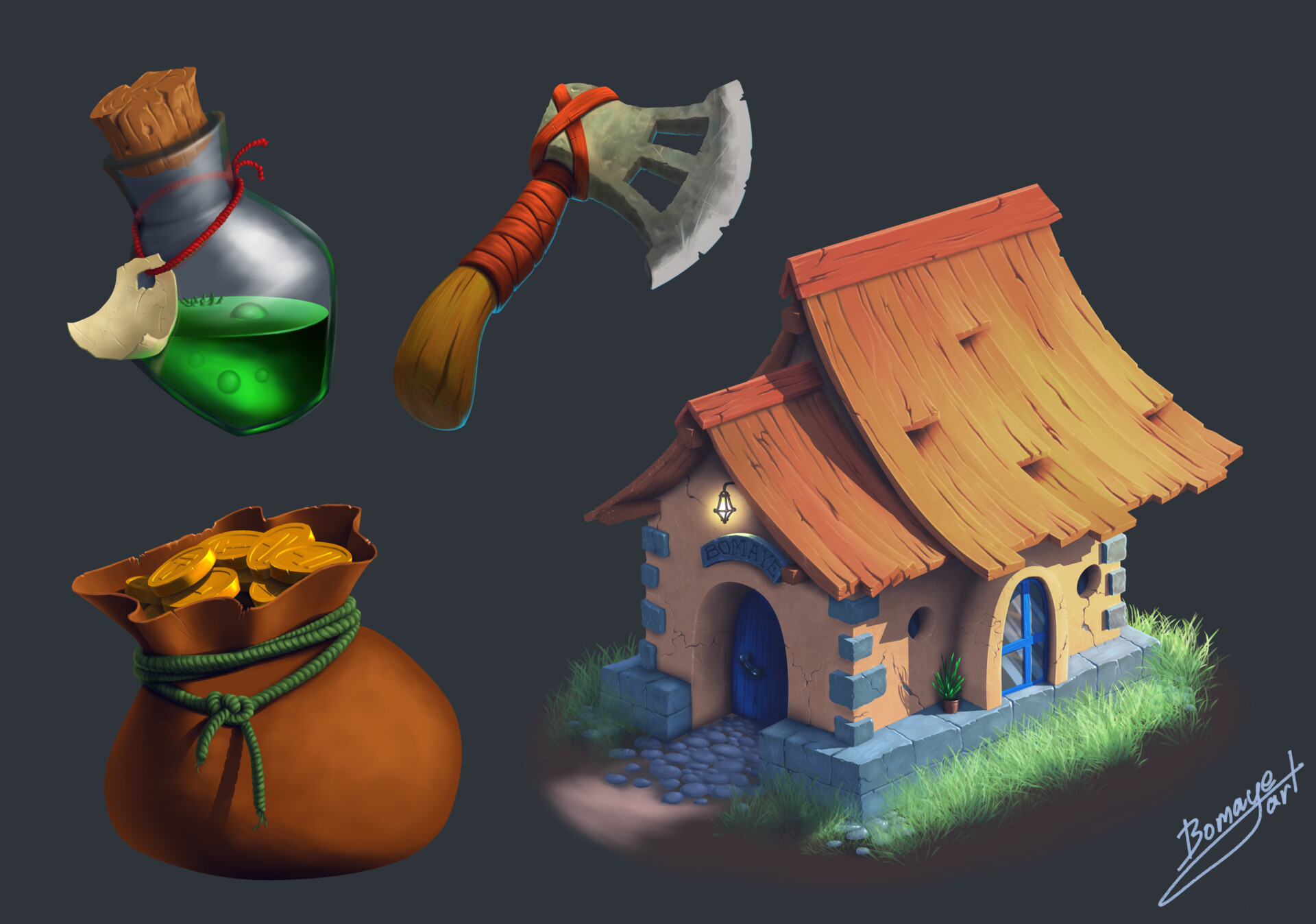 ArtStation - Icons and objects for casual games