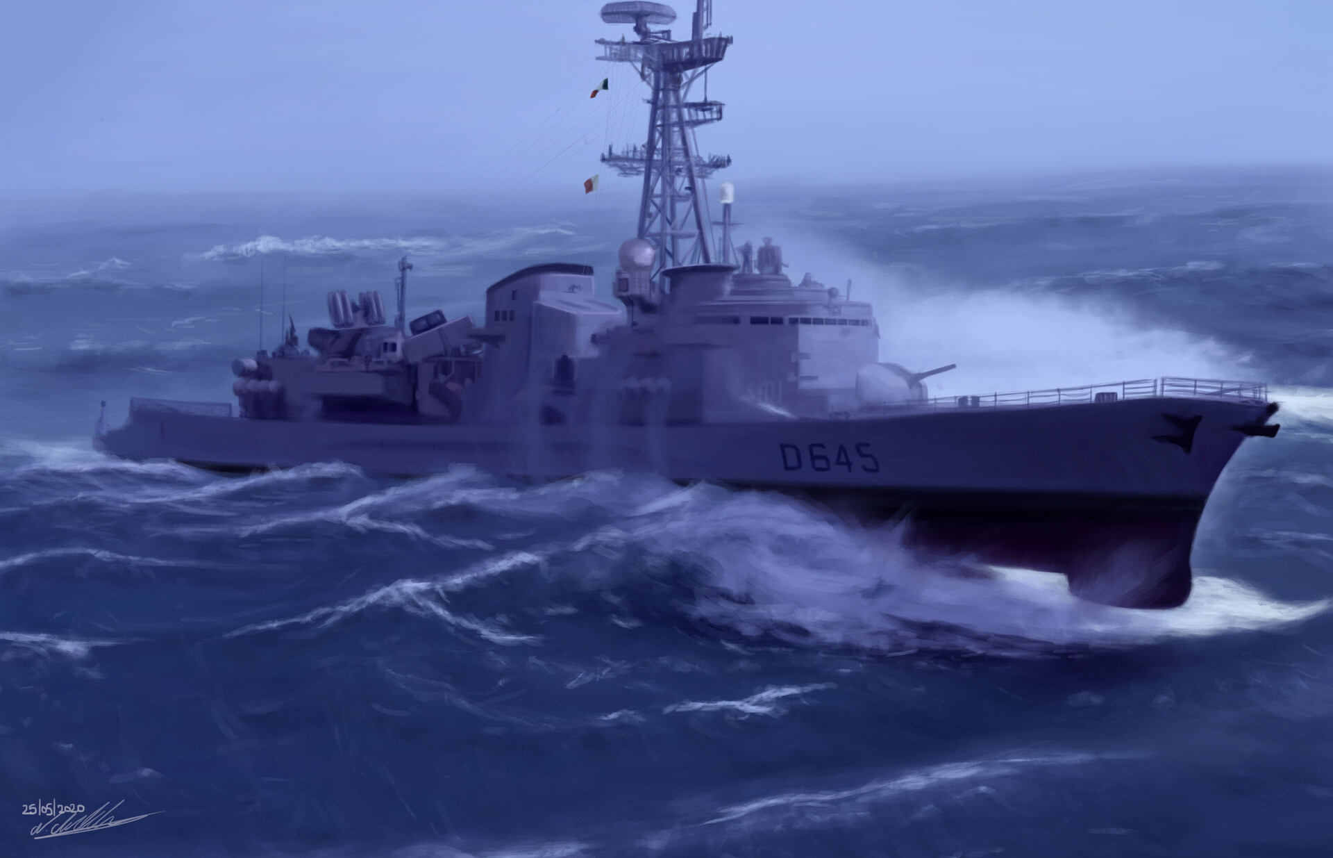 ArtStation - Frigate in Storm