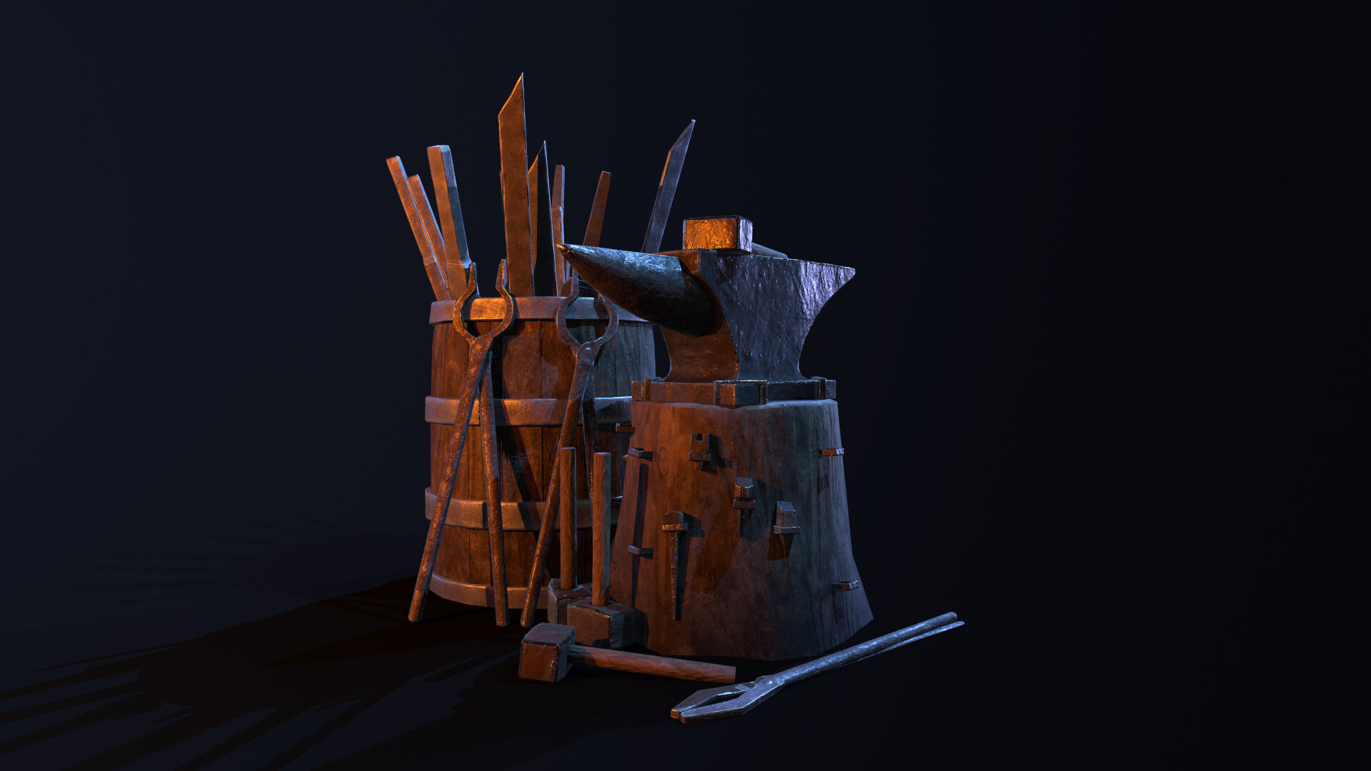 medieval blacksmith anvil