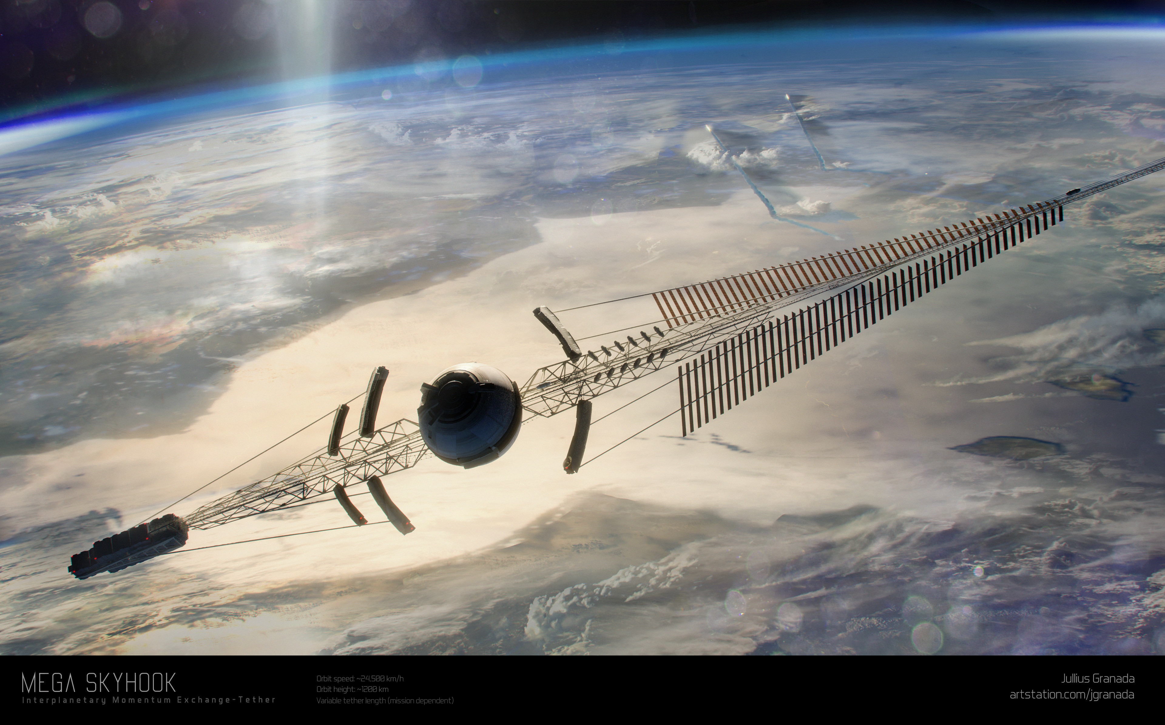 Jullius Granada concept art - Mega Skyhook design