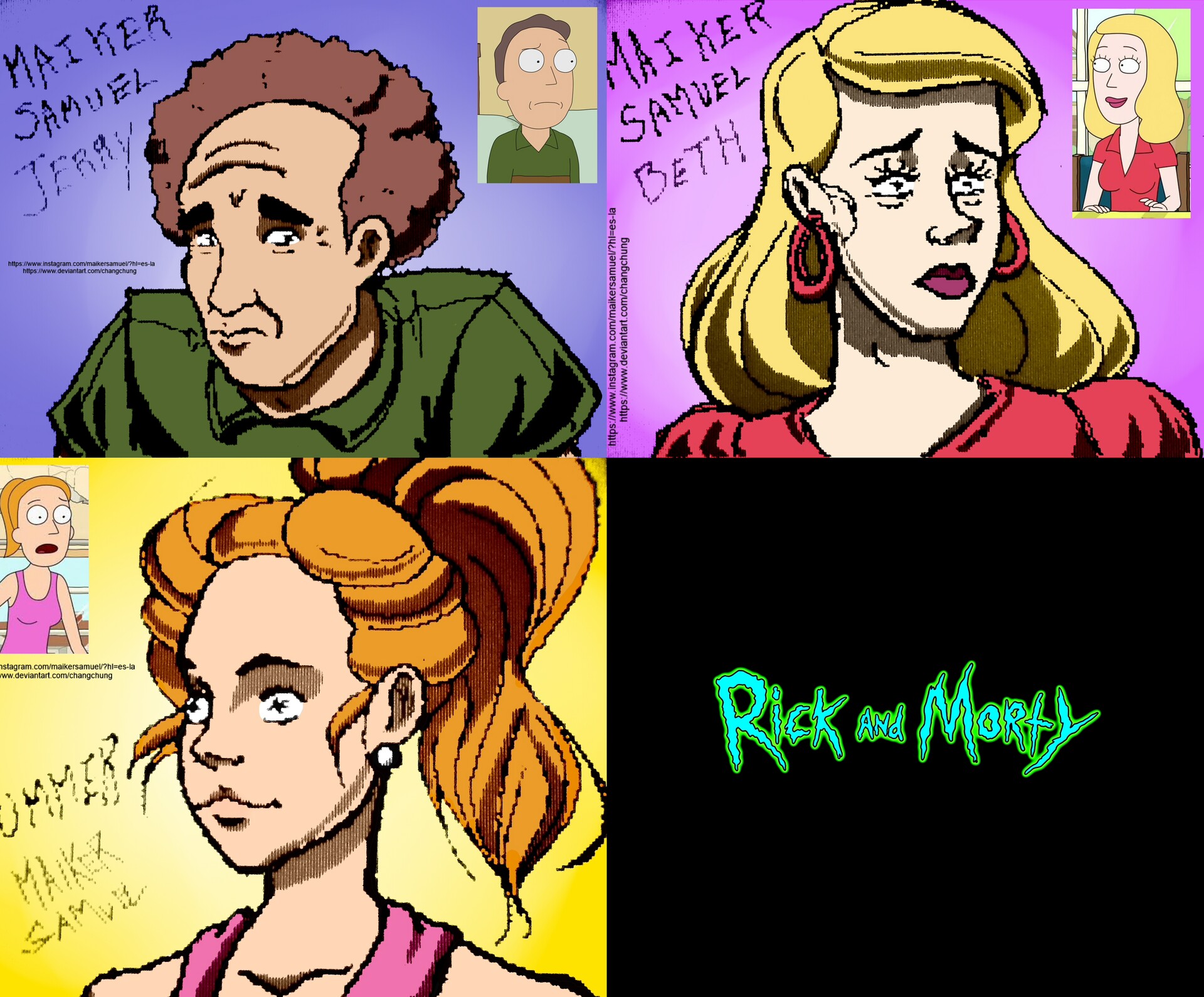 ArtStation - summer, beth and jerry - anime face