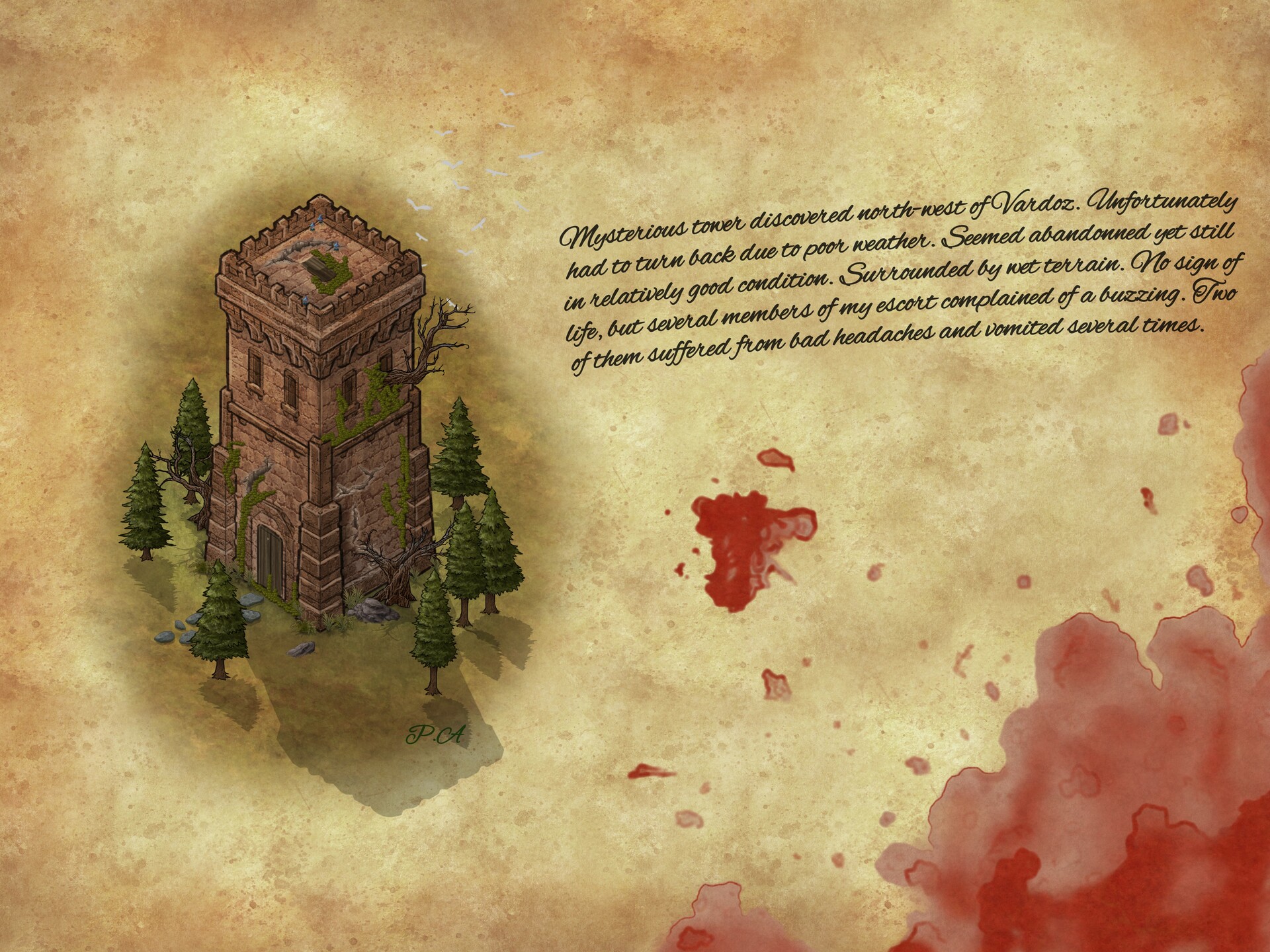 ArtStation - Blood-stained archaeological drawing