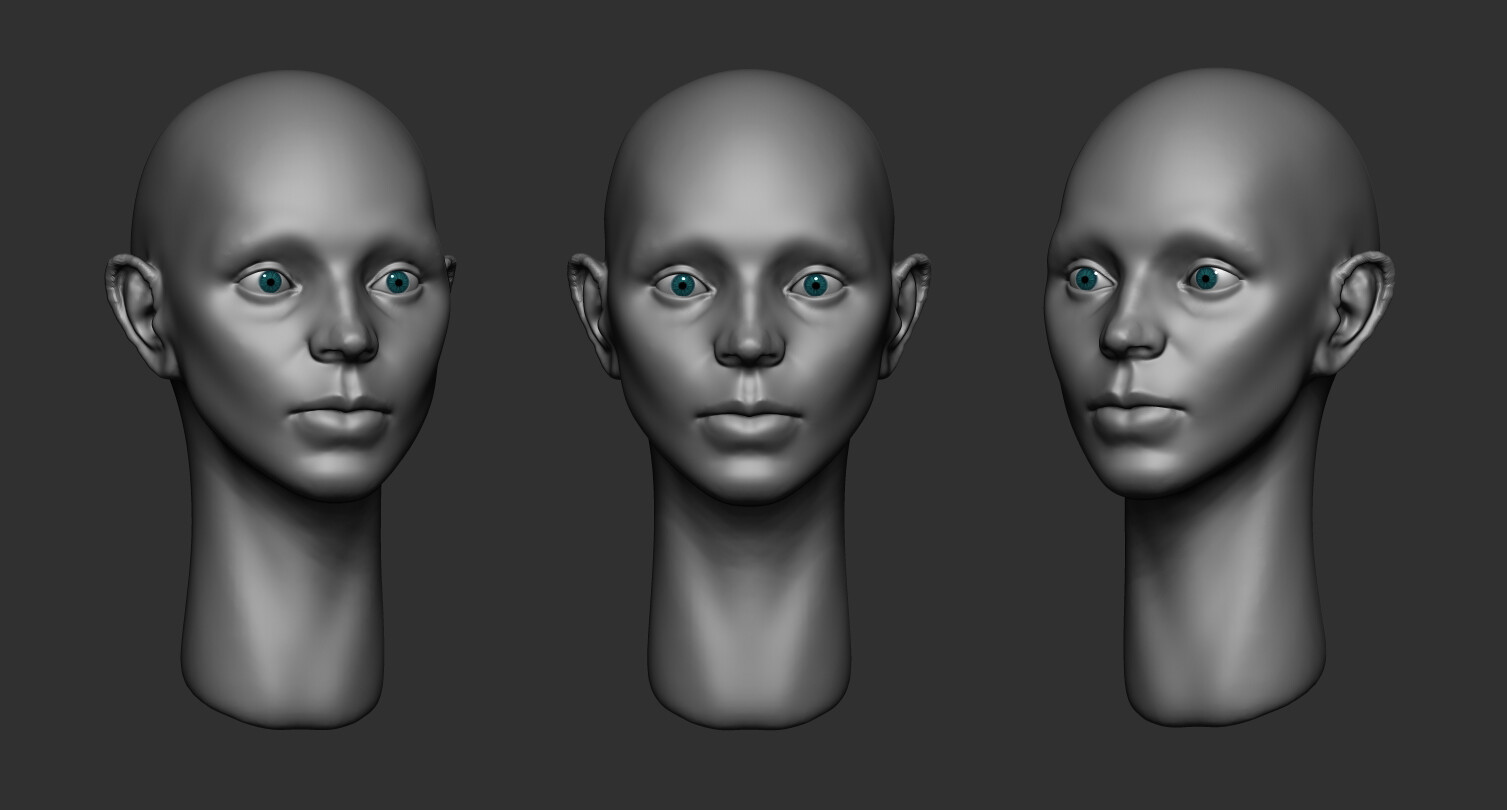 ArtStation - Female head study