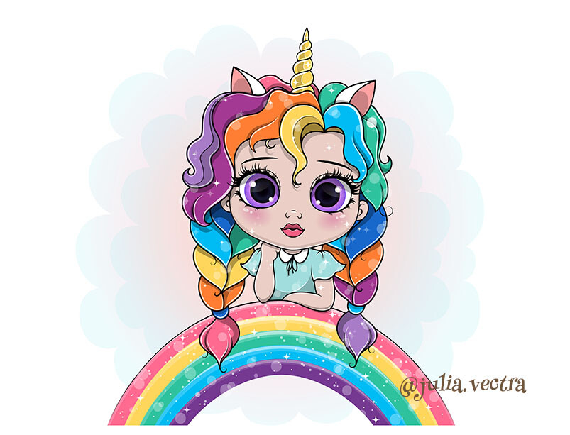 how to draw a girl on a unicorn