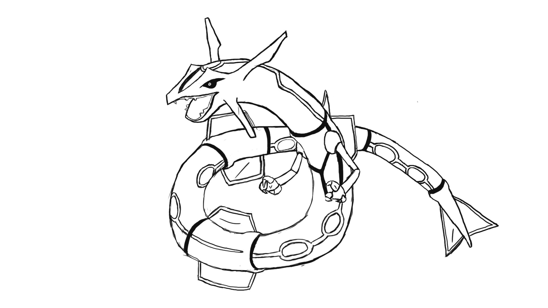 Coloring Pages Rayquaza