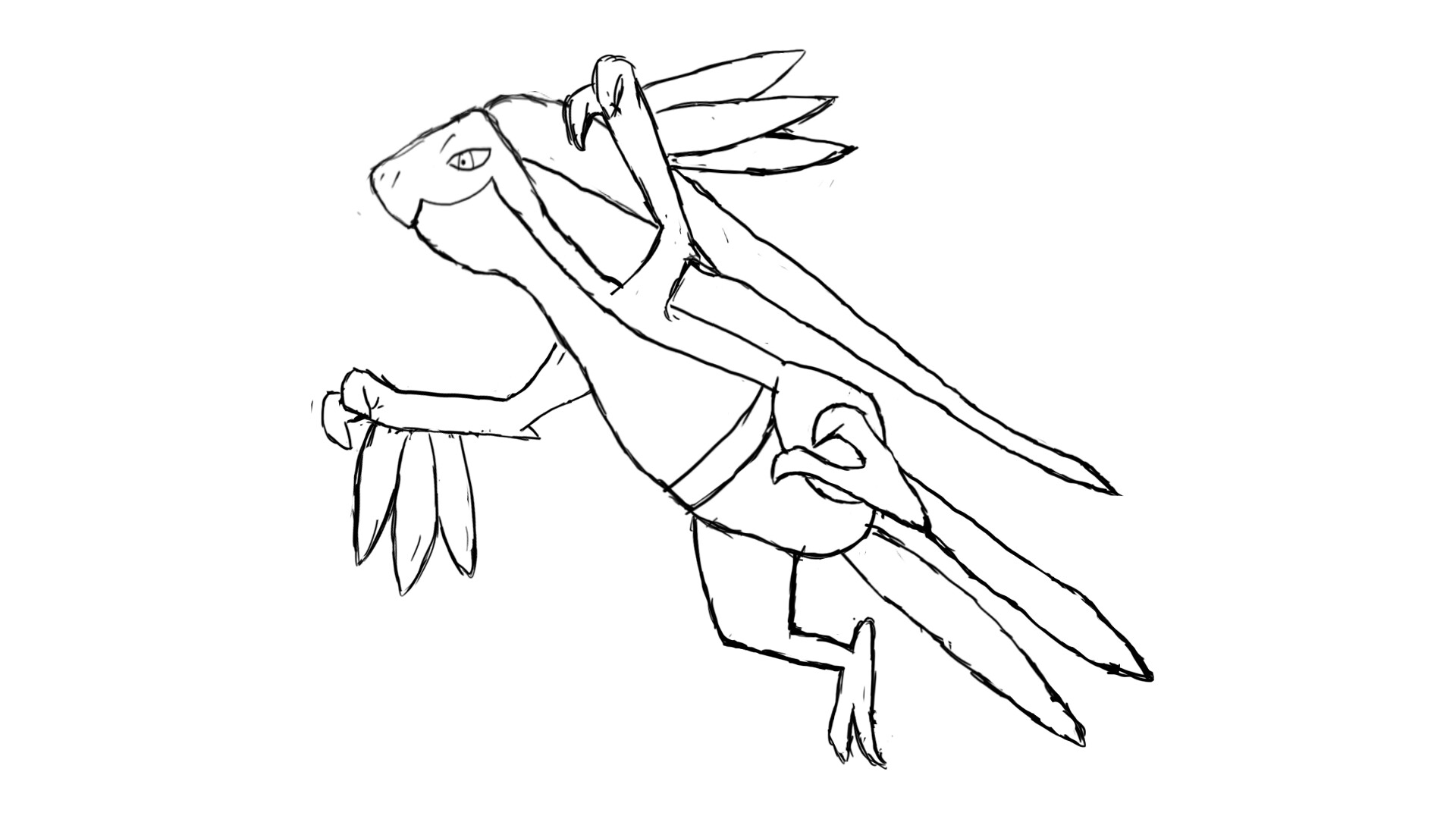 pokemon coloring pages grovyle