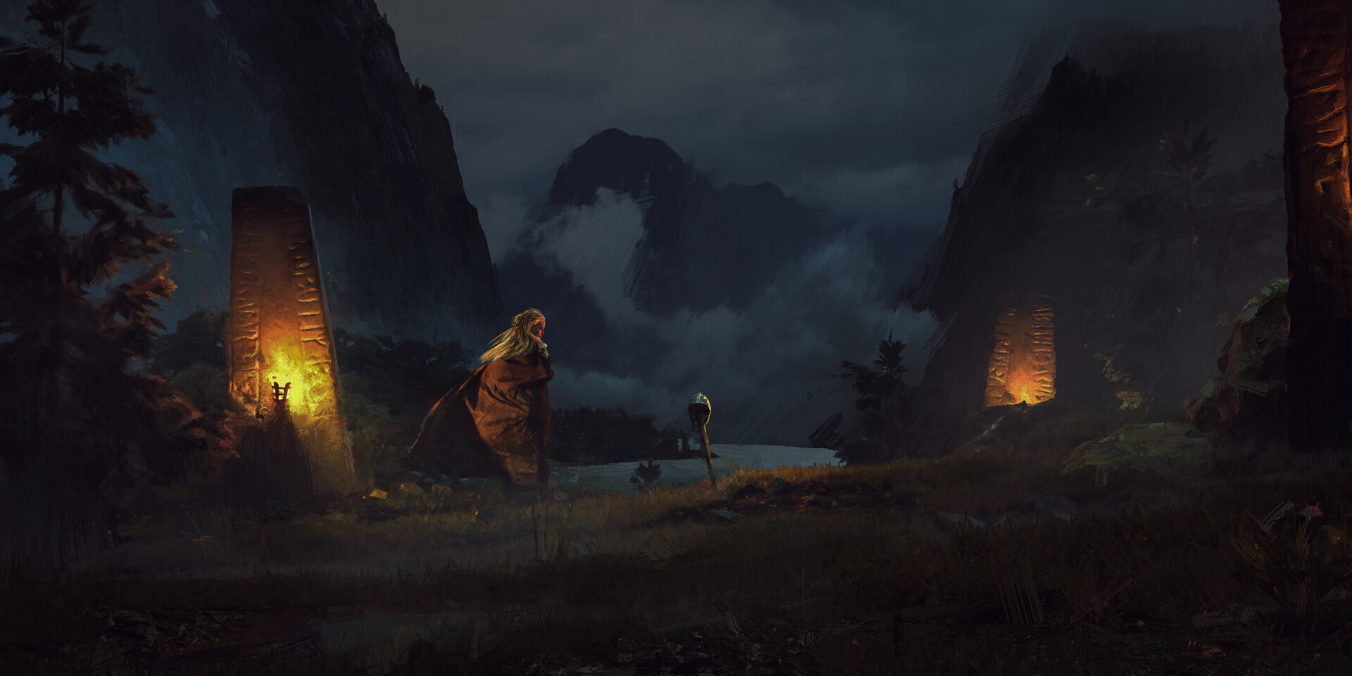 Blaine Jensen - Viking Fjord Painting