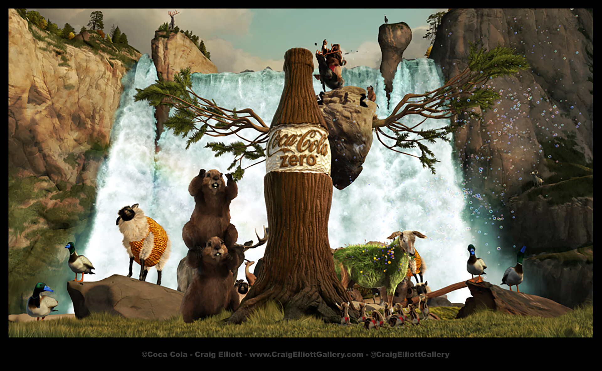 Craig Elliott - Coca Cola, Coke Zero animated TV ad for Brazil market