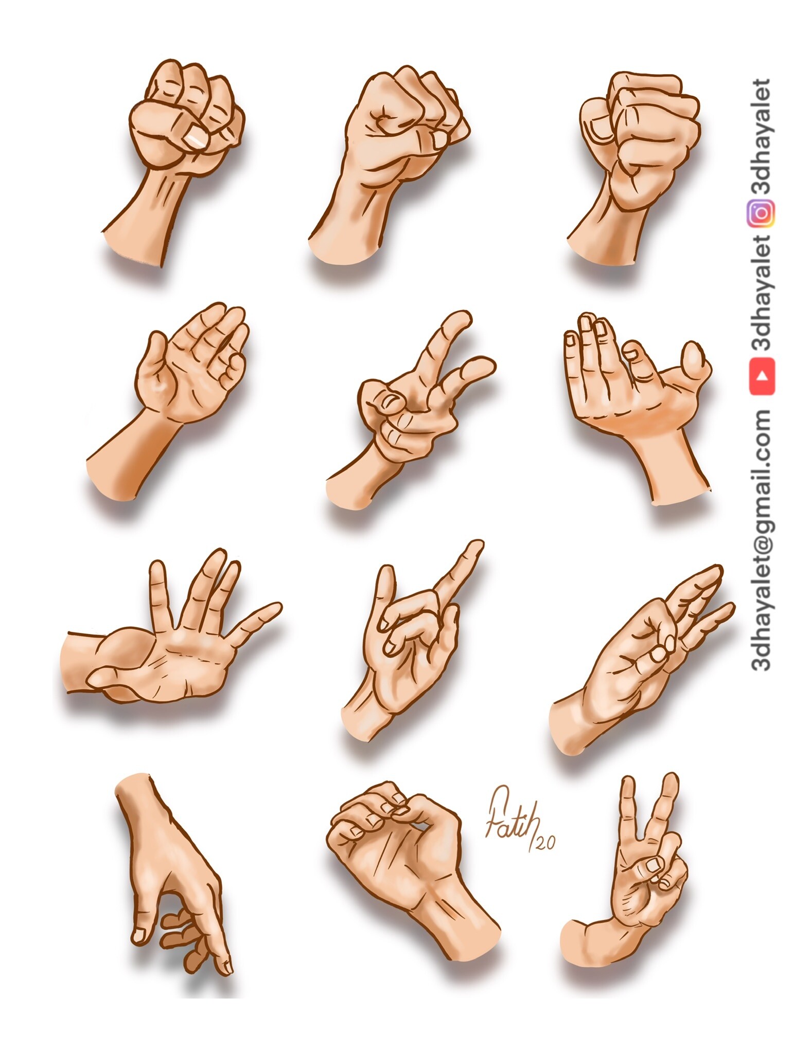 ArtStation - Hand toon drawing