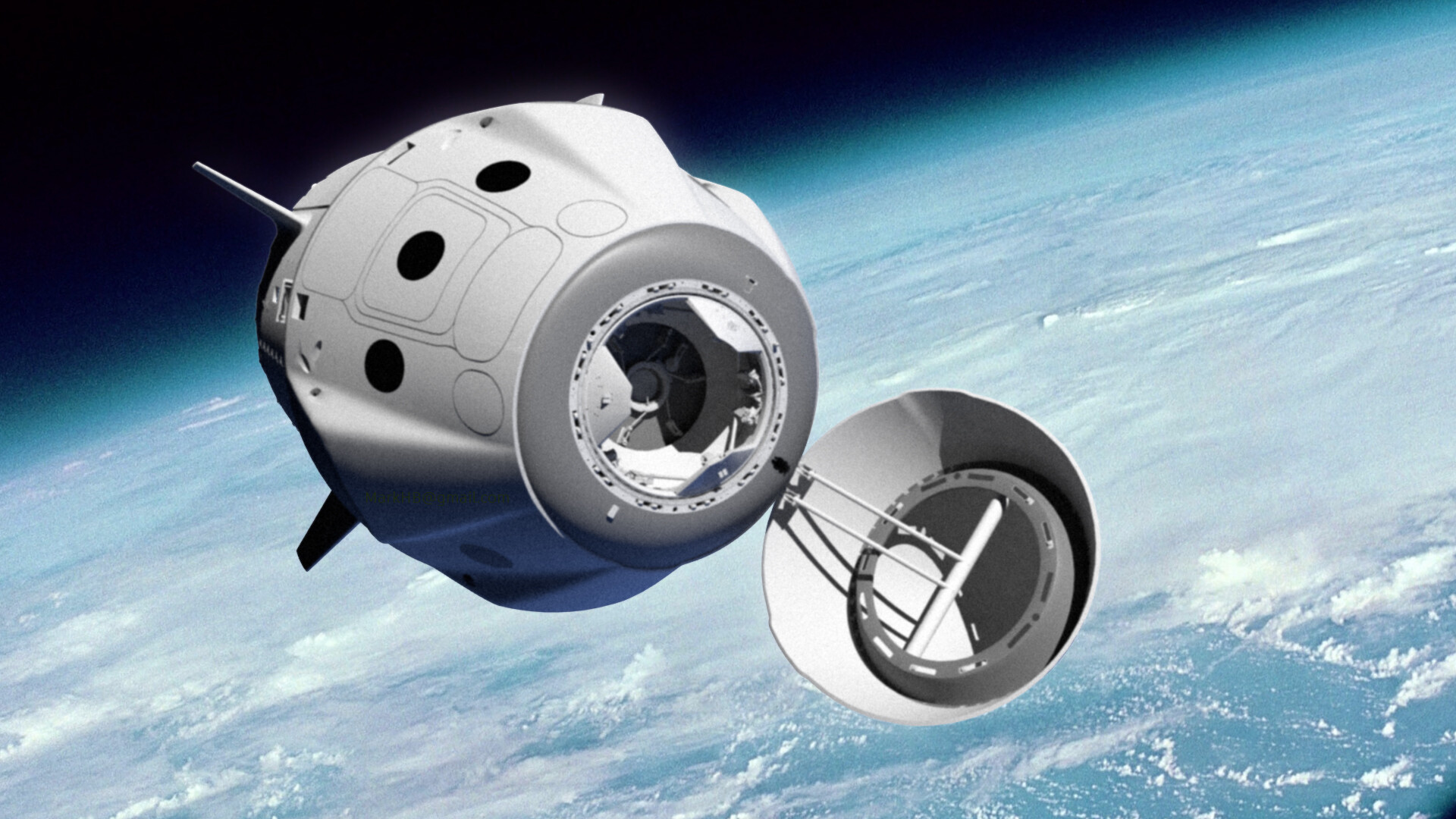 ArtStation - Crew Dragon on Orbit