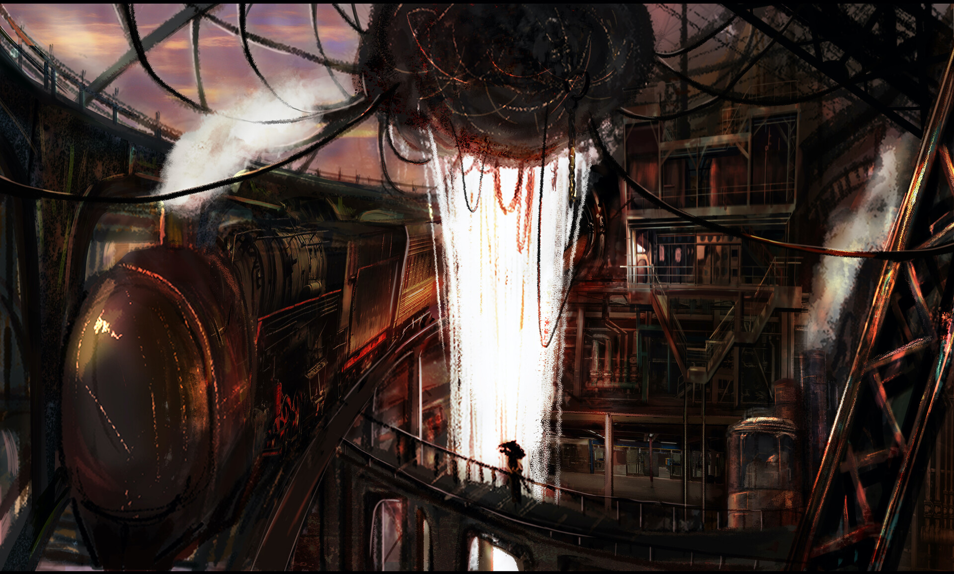 ArtStation - Steampunk Train City