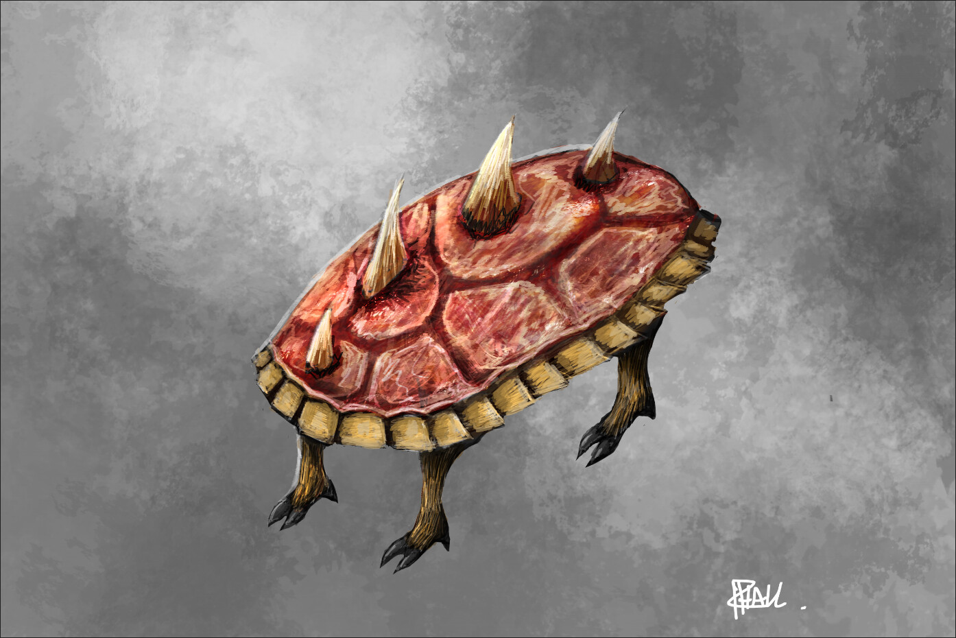 Rhys Hall Game art and Design - Ugarth diamond creature concept 01