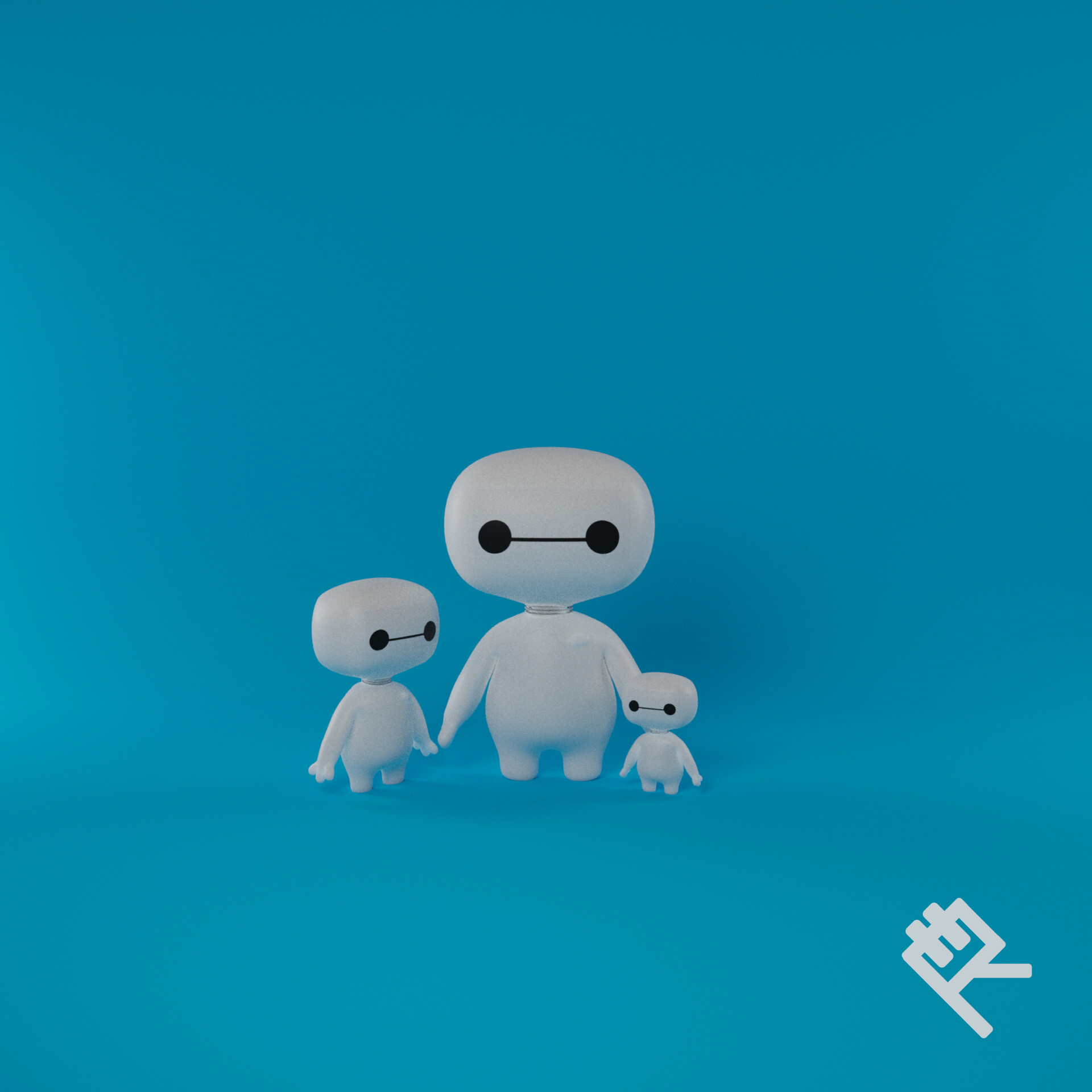 ArtStation - Mini Family Baymax 3d