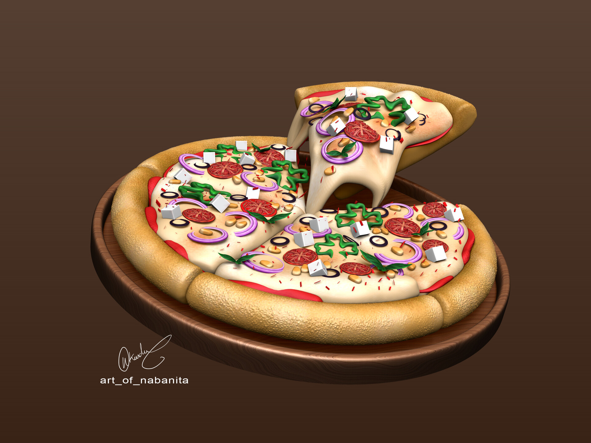 ArtStation - Pizza in 3D