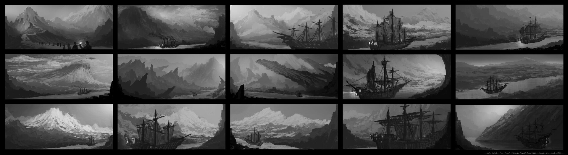 Aras Jamal - Snowy Mountains Outside New Crobuzon - Thumbs x15