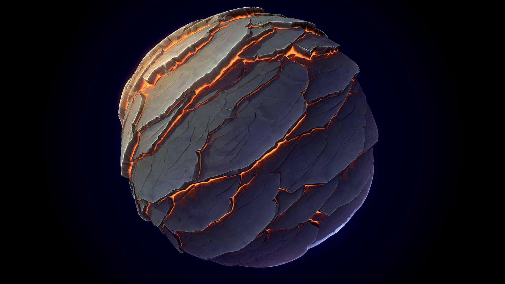 ArtStation - Lava Rock Stylized Material