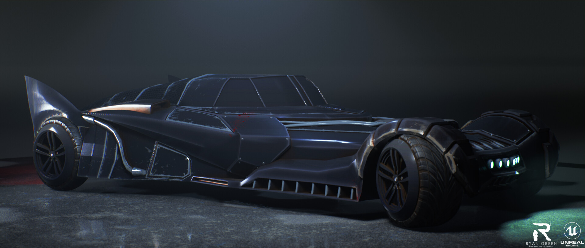 Ryan Green - Stylised Batmobile Concept
