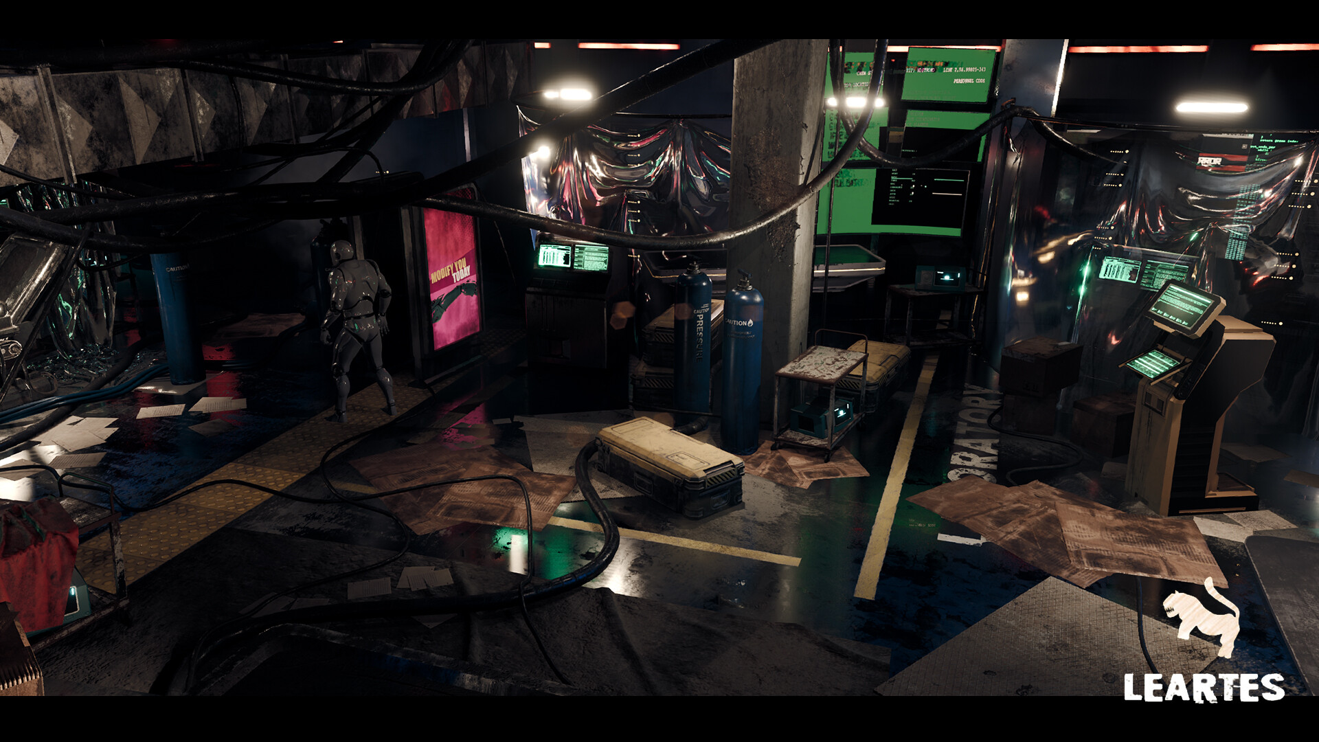 Leartes Studios - CyberPunk Laboratory / Research Center Interior Kitbash