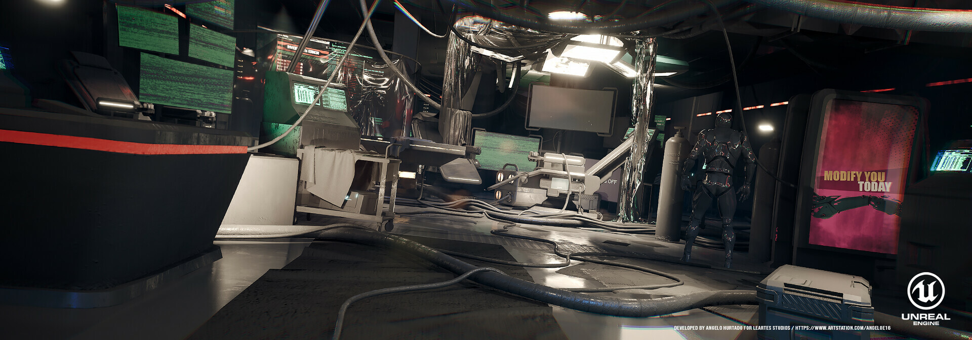 Leartes Studios - CyberPunk Laboratory / Research Center Interior Kitbash