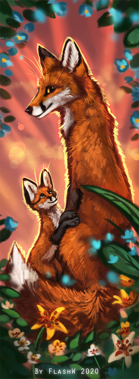 ArtStation - Foxes bookmark