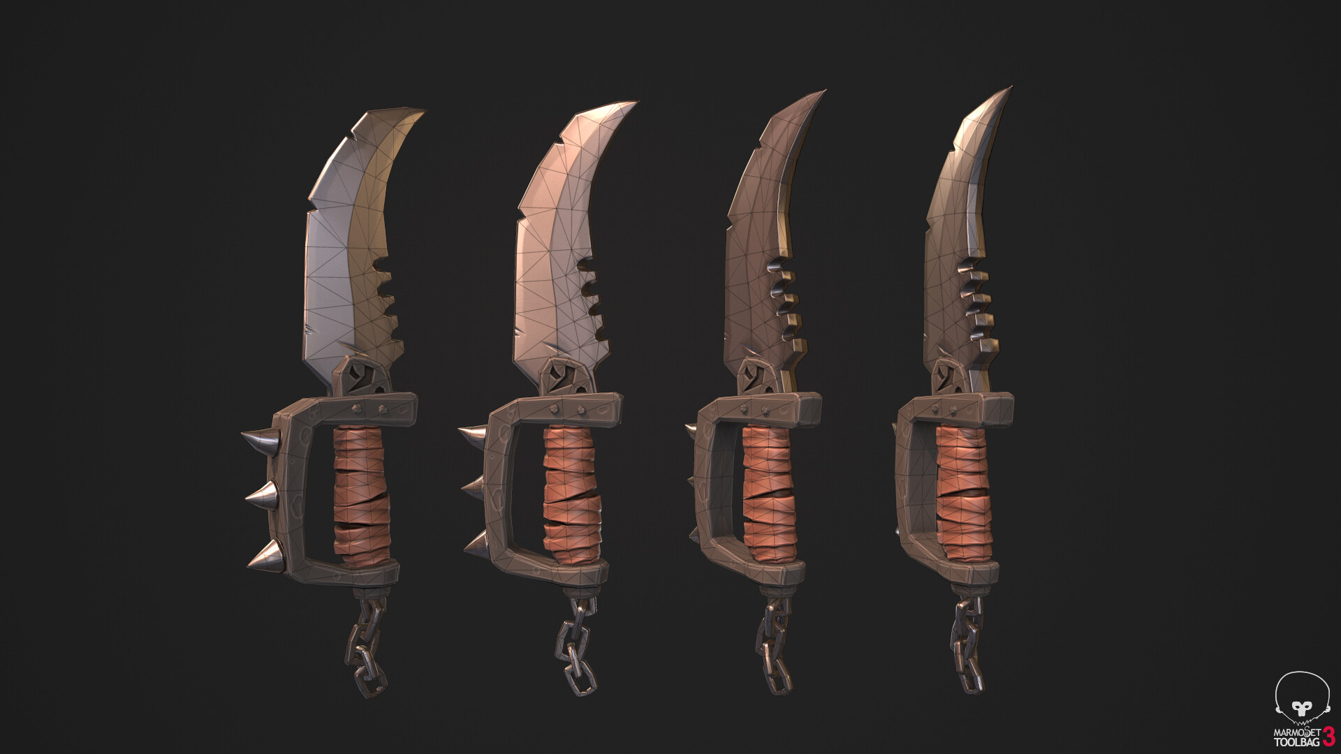 Ahmad Priabudiman - Fantasy Runic Knuckle Dagger / Weapon Concept