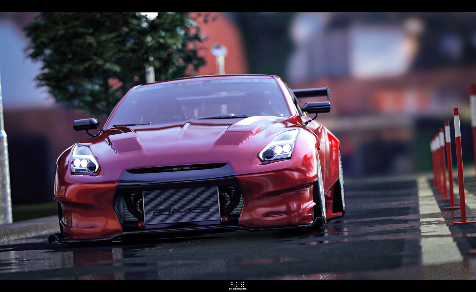 BRIAN KIM DESIGNS - Ben Sopra R35 GTR Concept Render Practice.