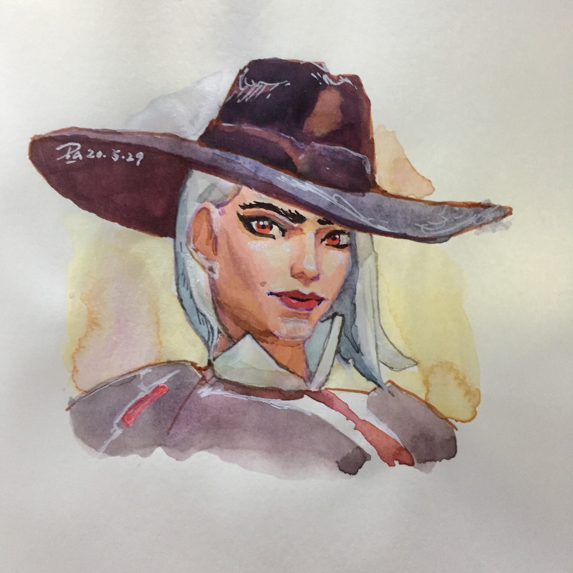 how to draw ashe from overwatch