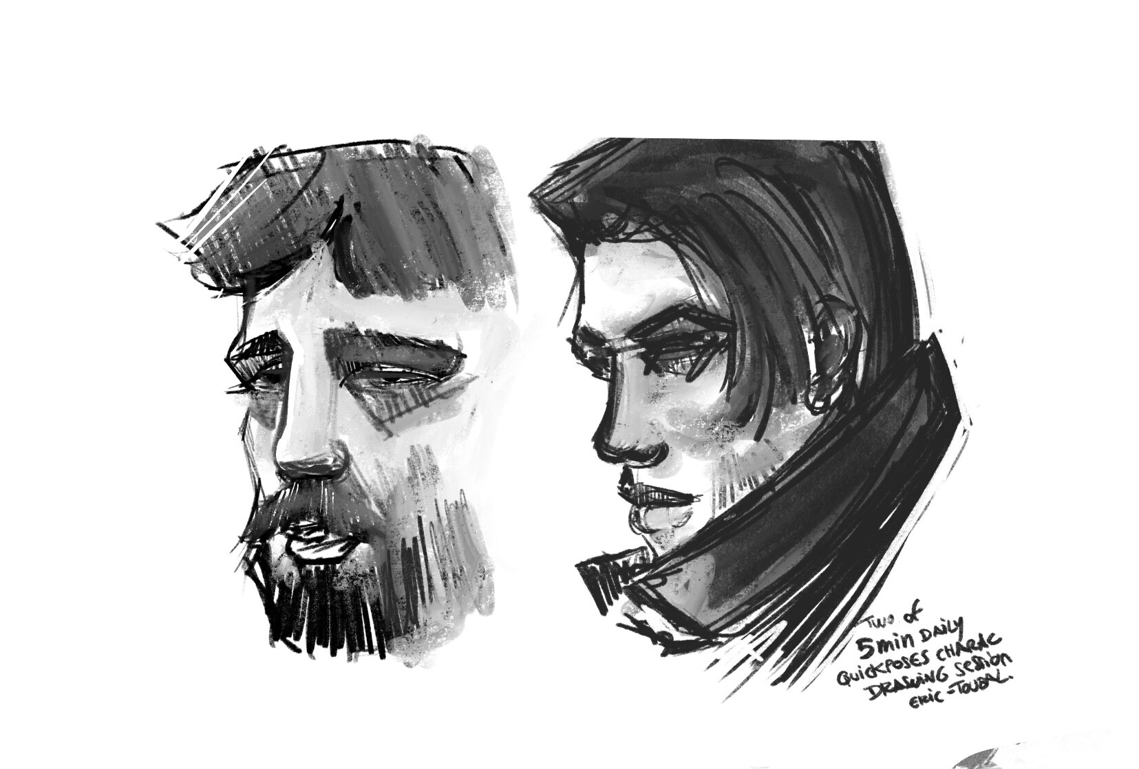ArtStation - 5_min_each_quick_sketch_Daily Character sketching , Eric ...