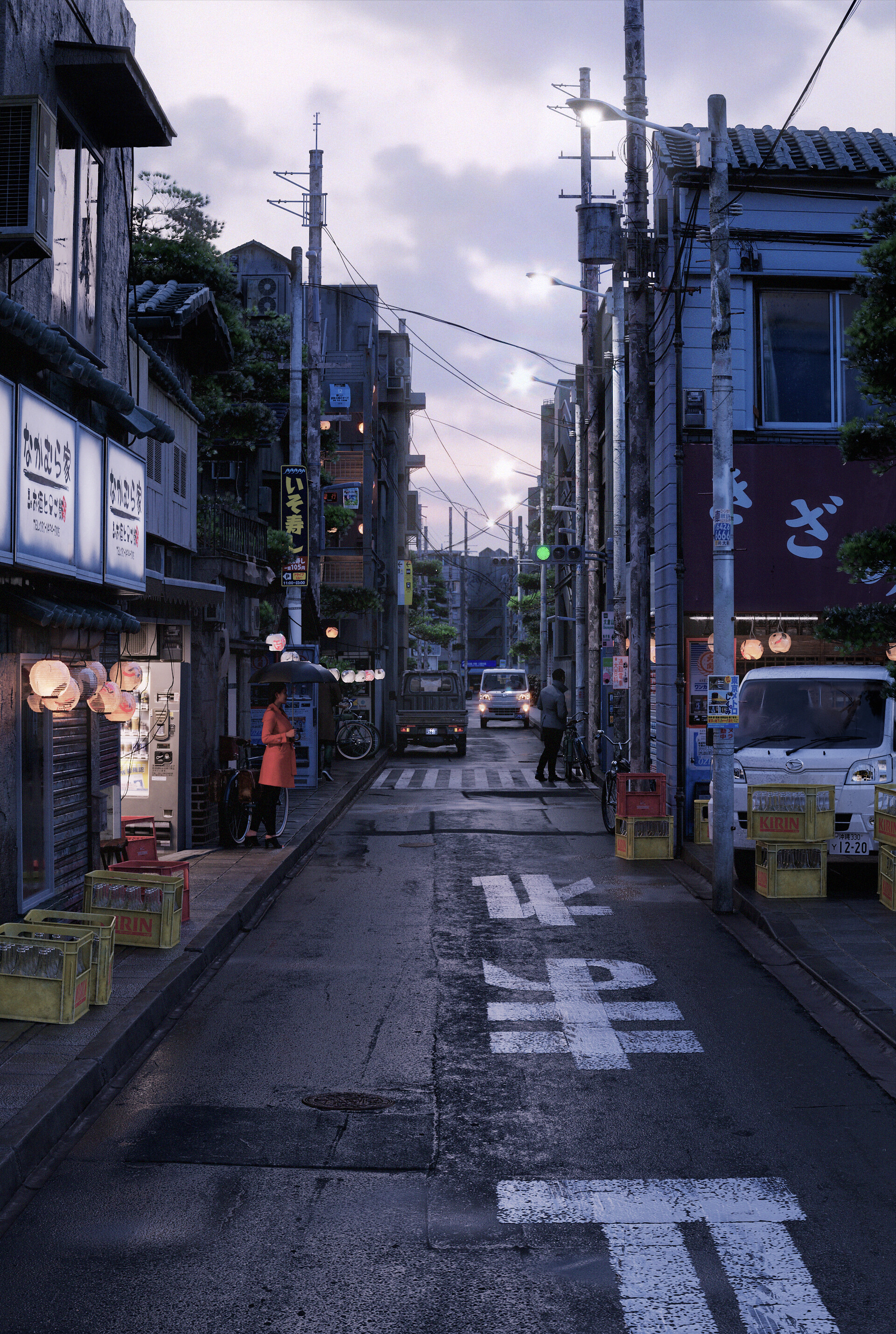 ArtStation - Japanese Alleyway Full 3D CGI - Maya & V-Ray + Tutorial