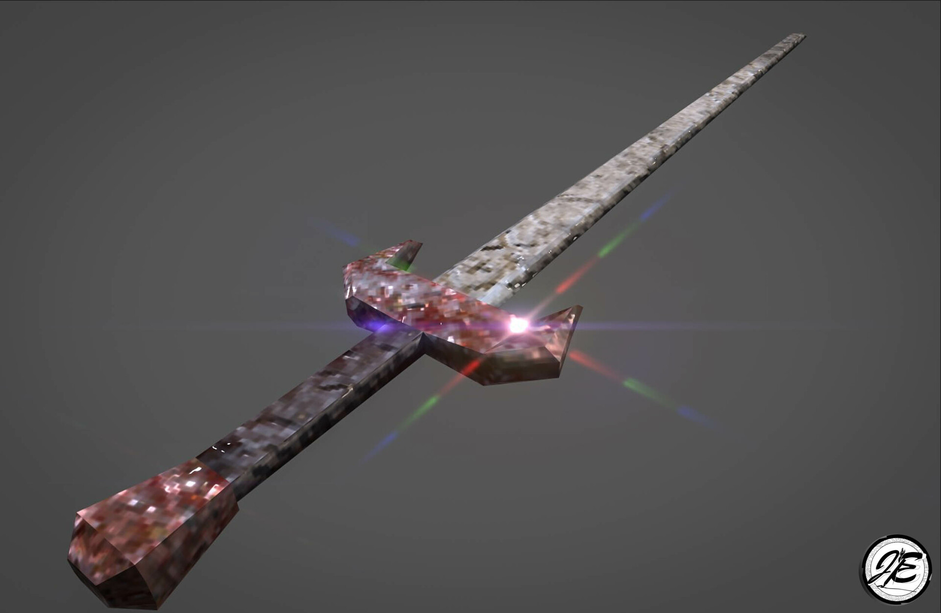 ArtStation - Rustic Frozen Red Viking Sword