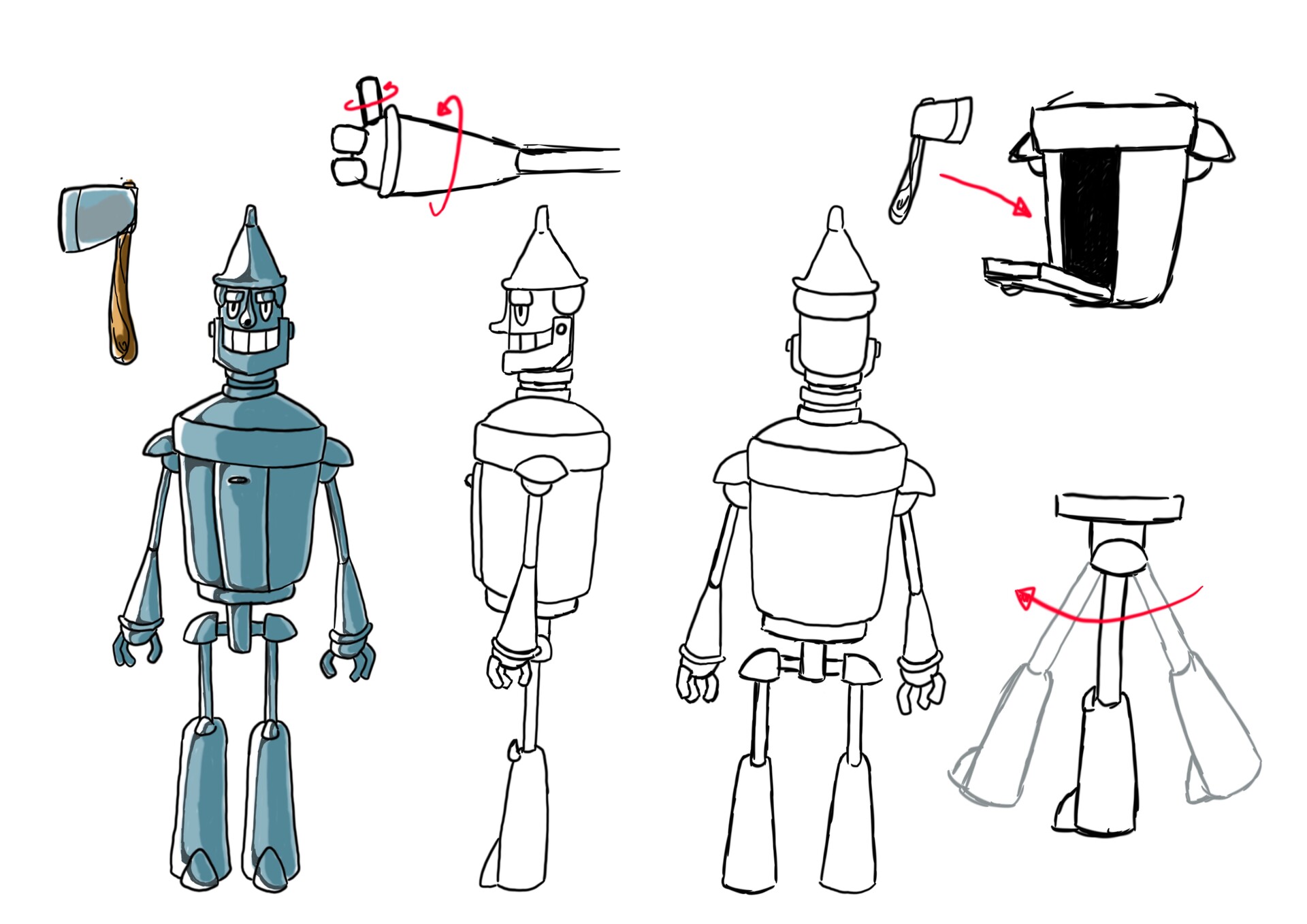 Tin Man Wizard Of Oz Drawing