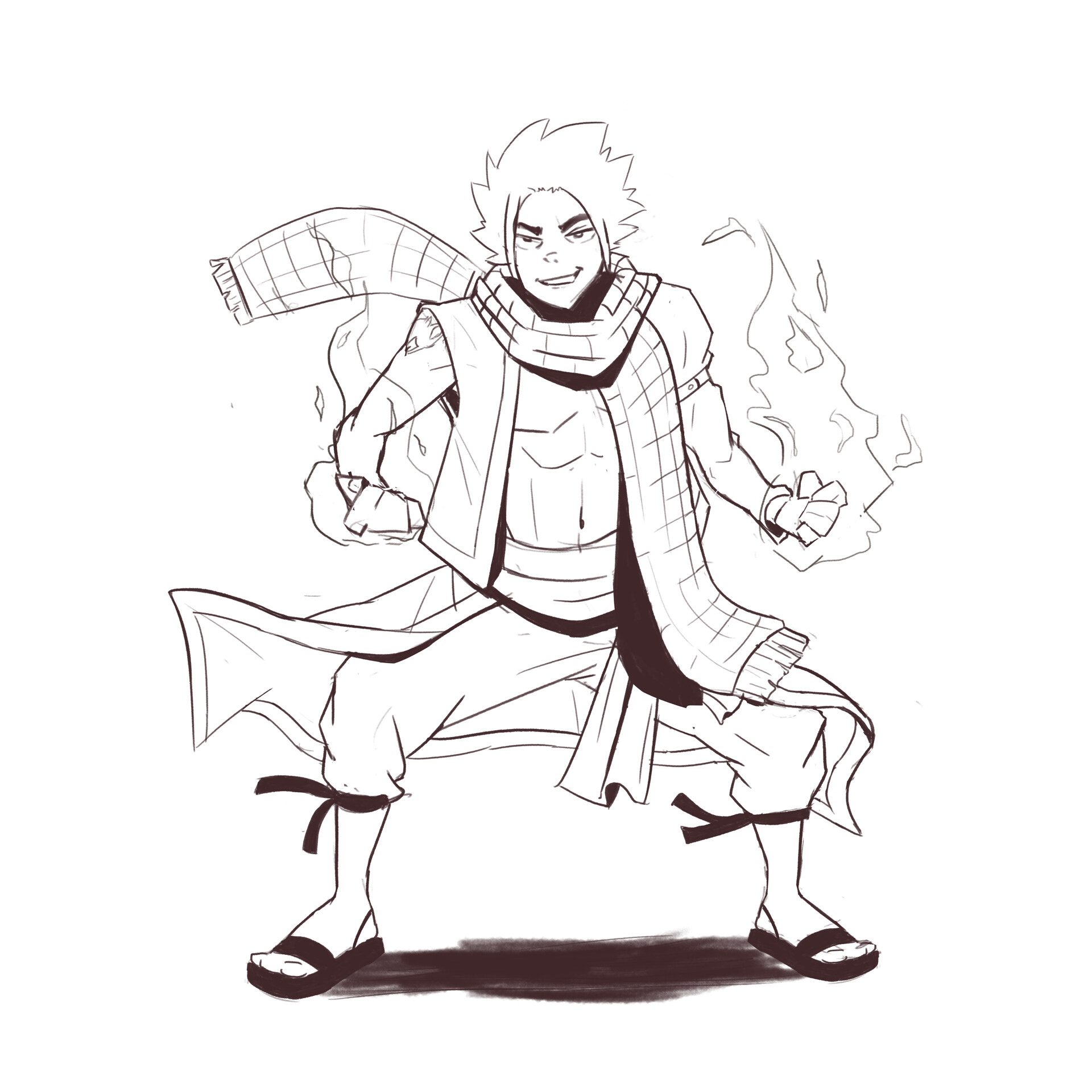 Natsu Dragneel Drawing Full