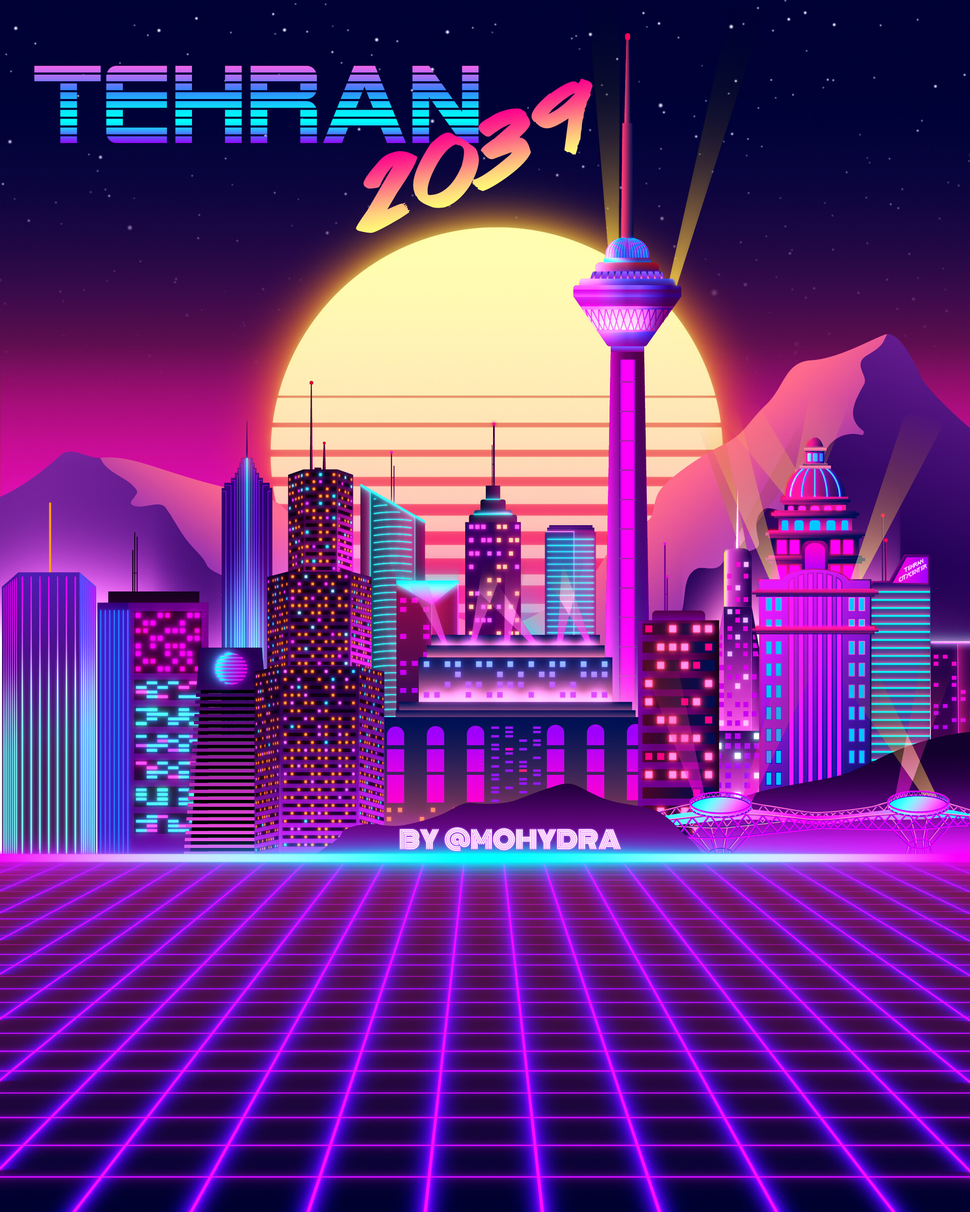 ArtStation - Tehran 2039 - Retro 80s