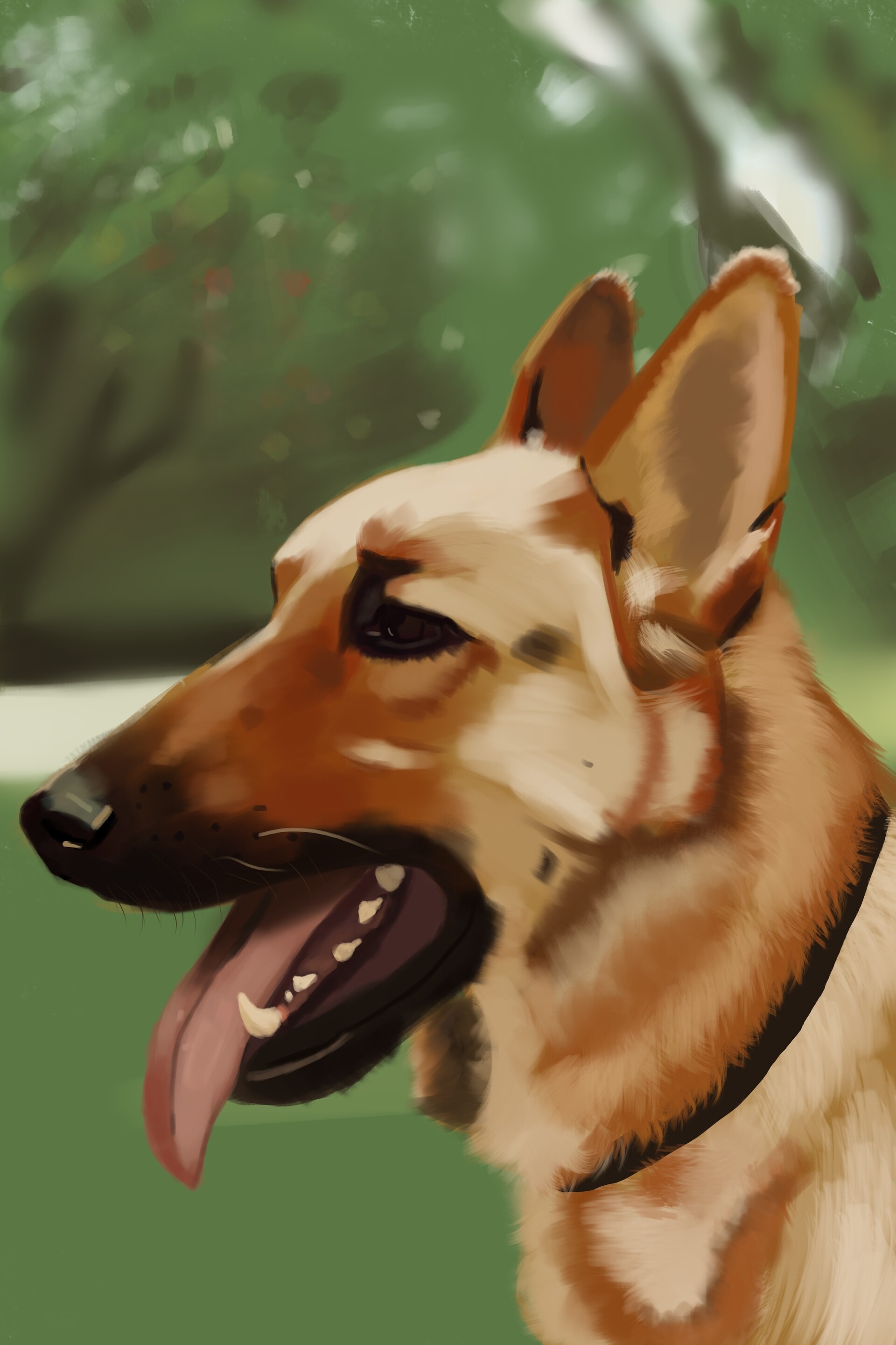 ArtStation - Shepherd side portrait